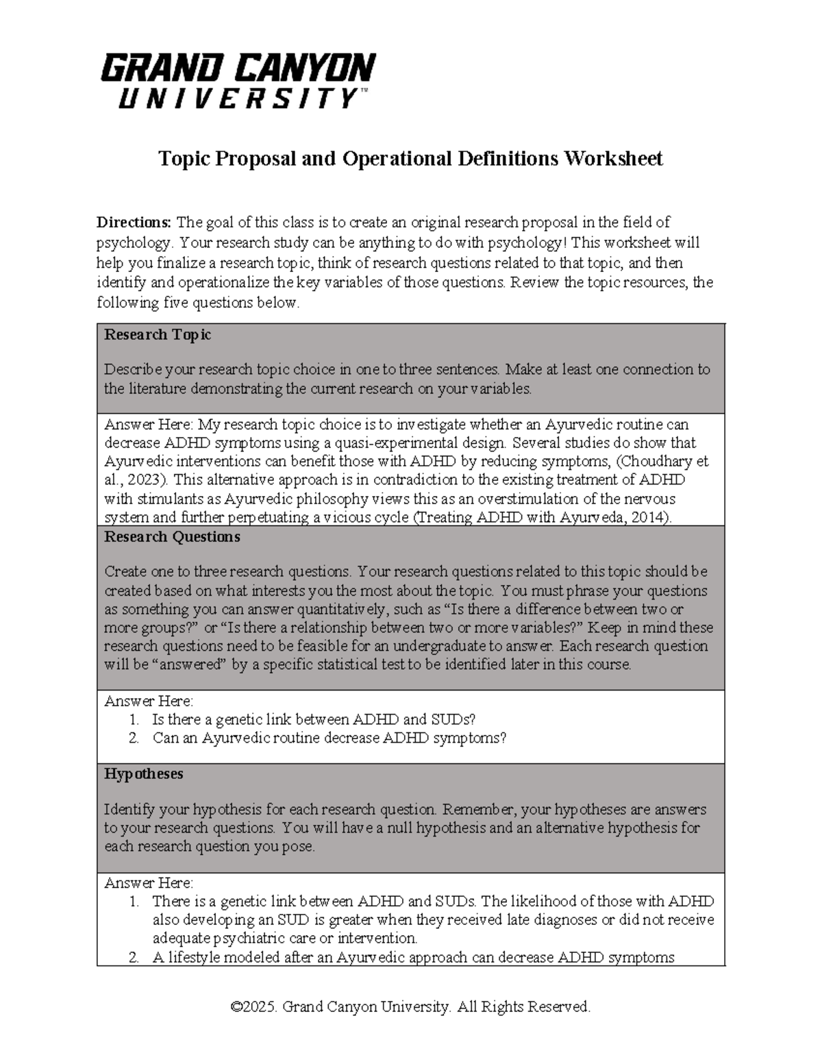 PSY-452-T2: Research Proposal & Operational Definitions Worksheet - Studocu