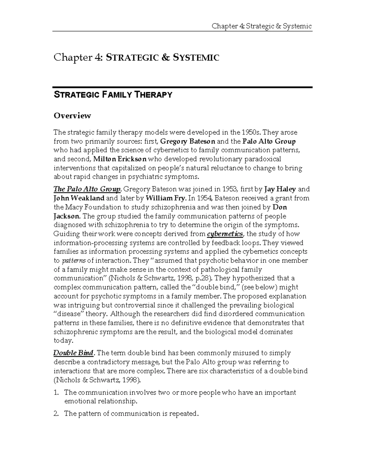 Strategic Family Therapy: Key Concepts and Historical Development - Studocu