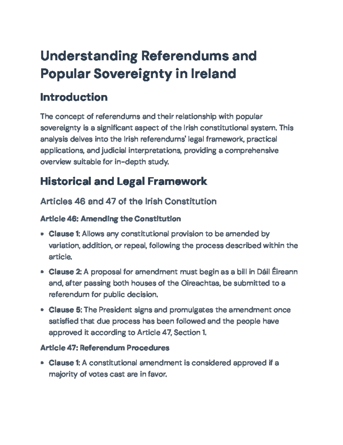 Understanding Referendums & Popular Sovereignty in Irish Law (IRL 101 ...