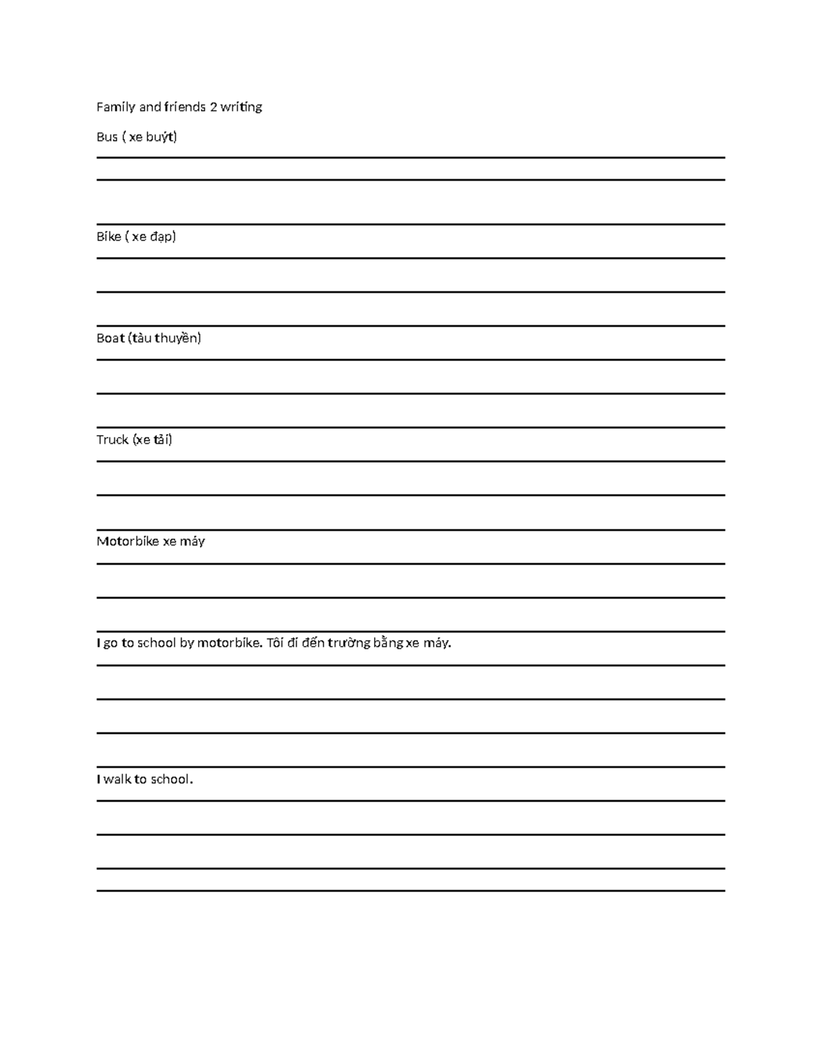Family and friends 2 writing - English For The Workplace - Family and ...