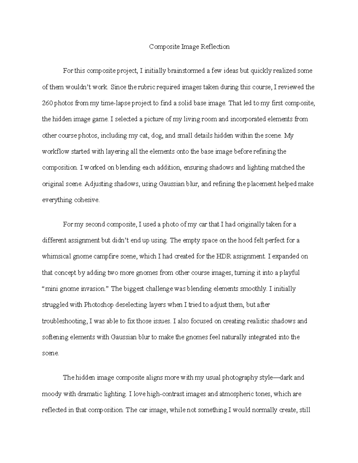 Composite reflection - got an A - Composite Image Reflection For this ...