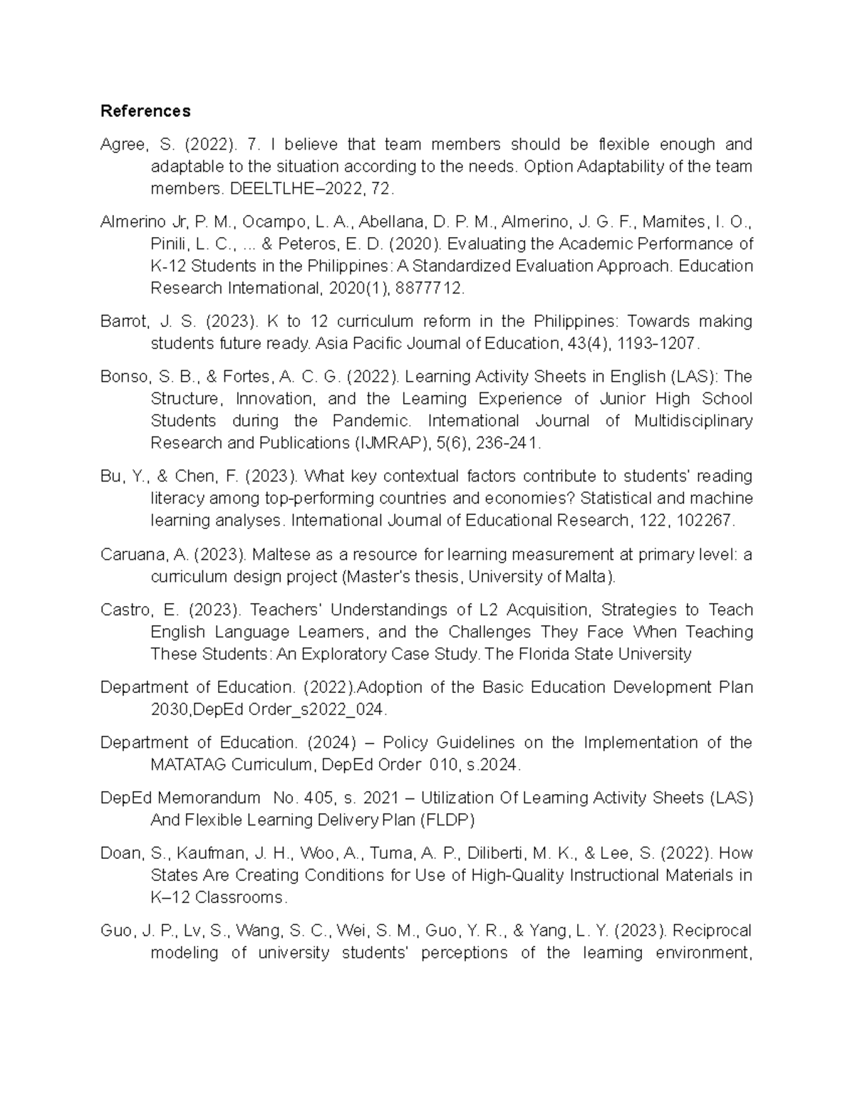 Comprehensive References for CH502: Educational Research (Chapters 1-2 ...