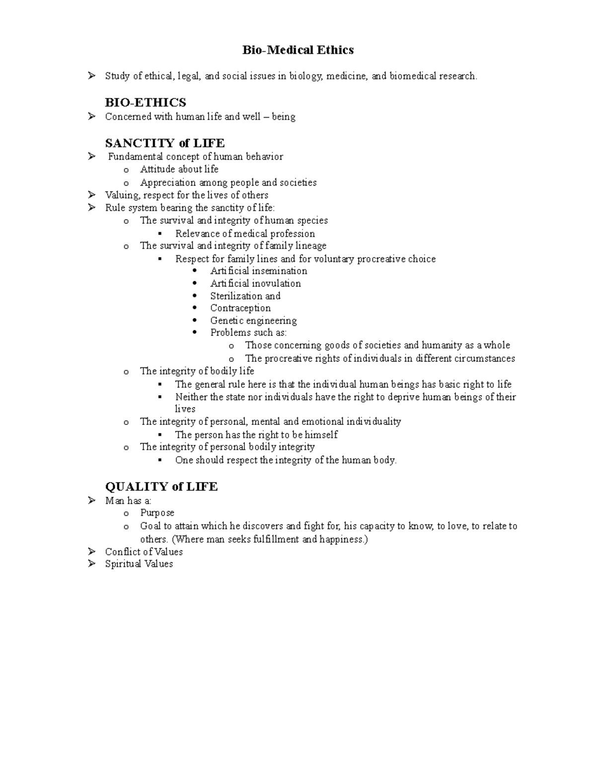 Biomedical Ethics Notes: Ethical, Legal, and Social Issues in Medicine ...