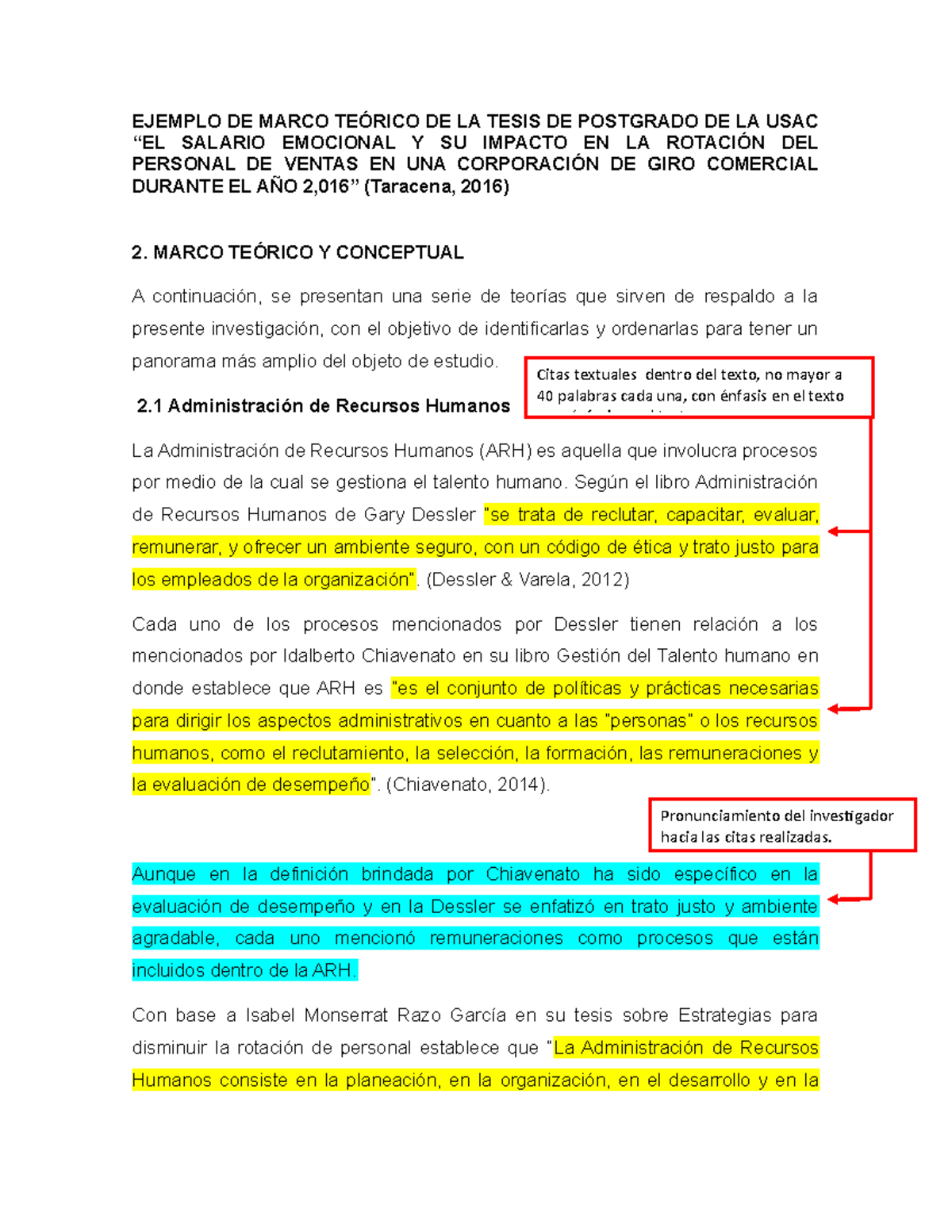 Marco Teórico sobre Salario Emocional y Rotación de Personal - USAC ...