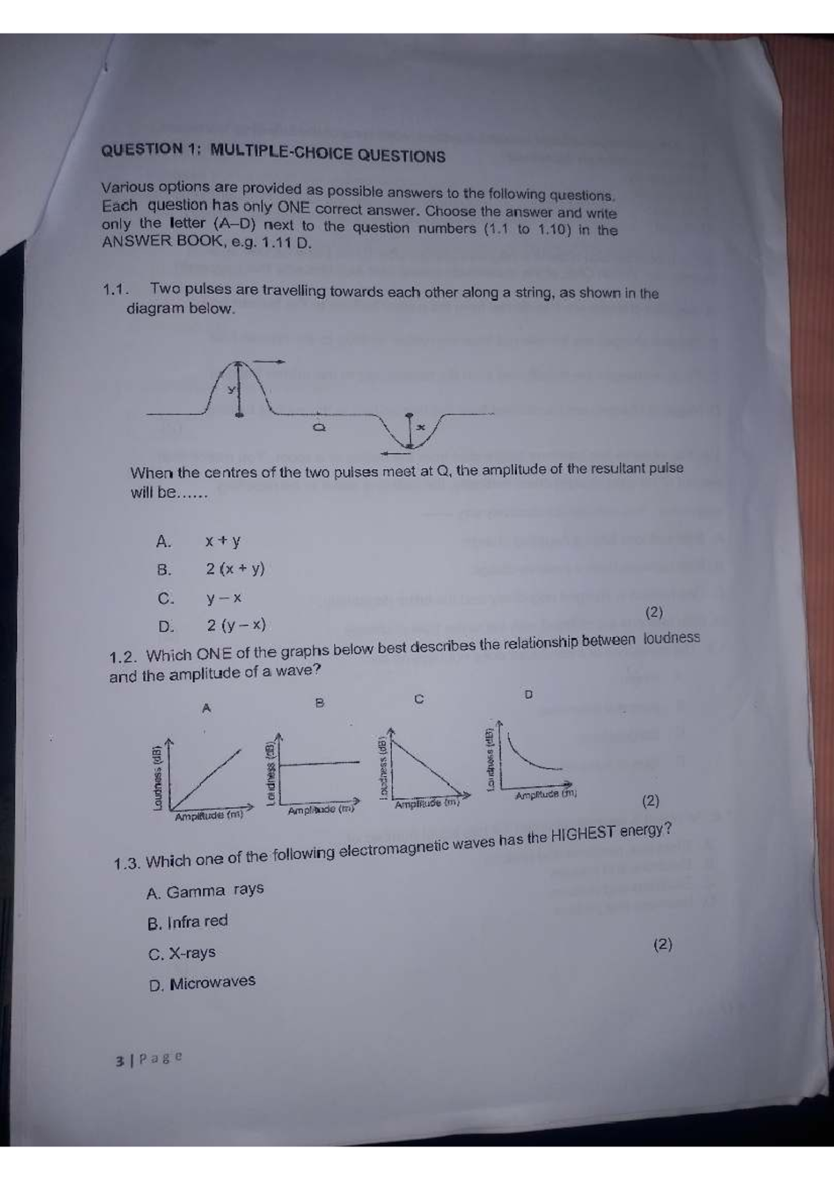 Grade 10 physical science quiz: multiple choice questions and answers ...