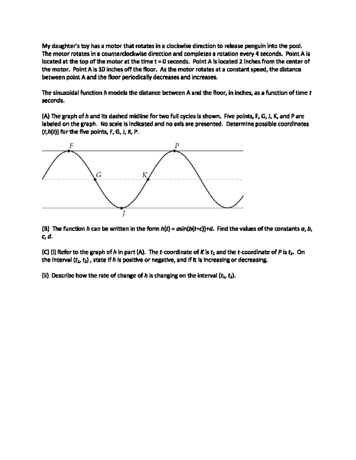 FRQ Practice - AP Exam Sinusoidal Functions & Motion Analysis - Studocu