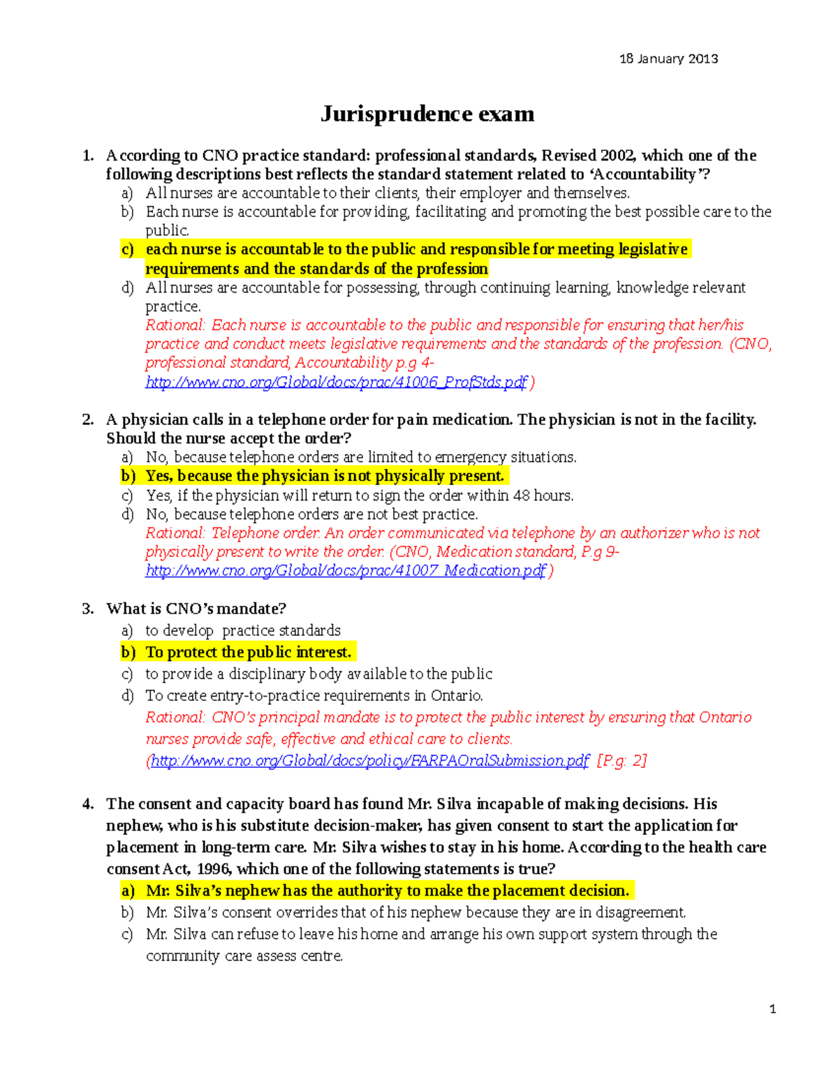 Jurisprudence Exam 1 Study Guide - Key Concepts & Rationales - Studocu