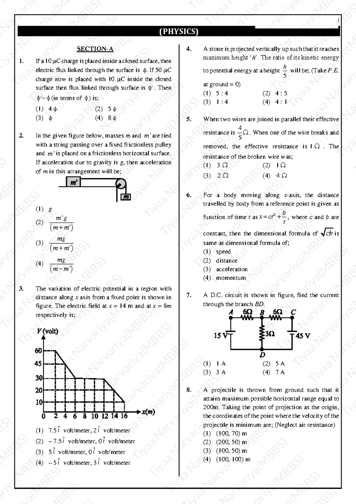 (PHYSICS) 200 Questions Review for Final Exam - Comprehensive Study ...
