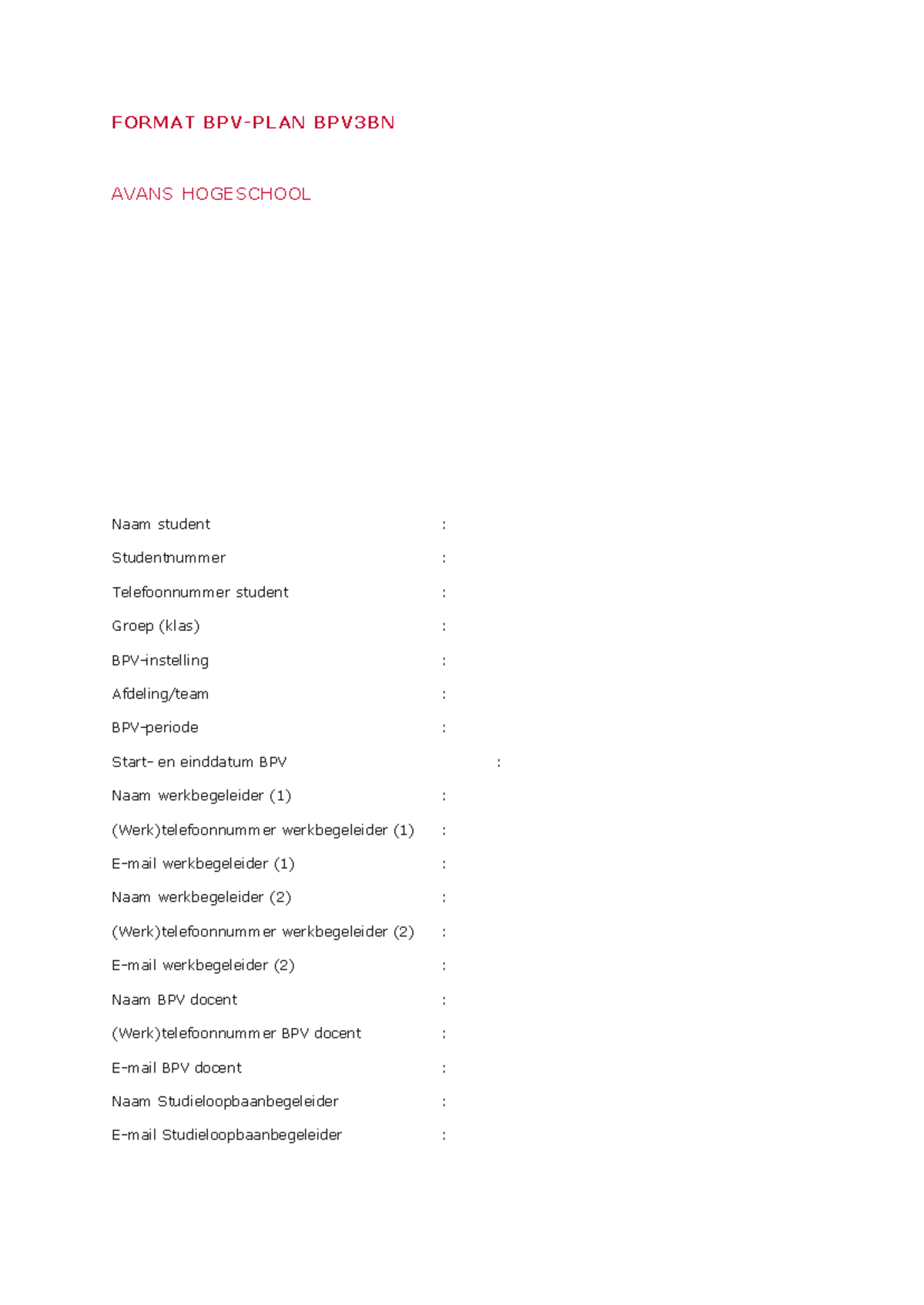 2425 LP9 BPV3BN Stageplan Format en Instructies - Studeersnel