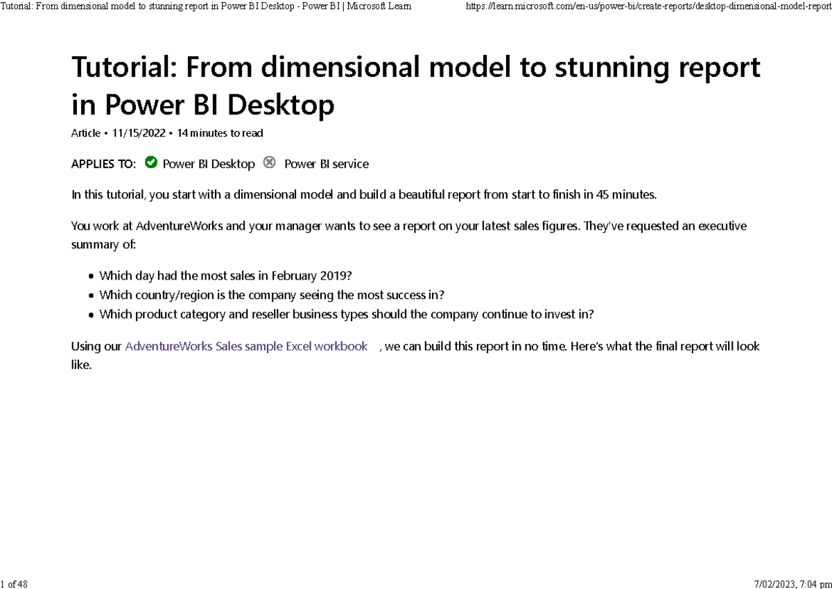 Topic 7 - Dimensional Modeling to Stunning Reports in Power BI Desktop ...