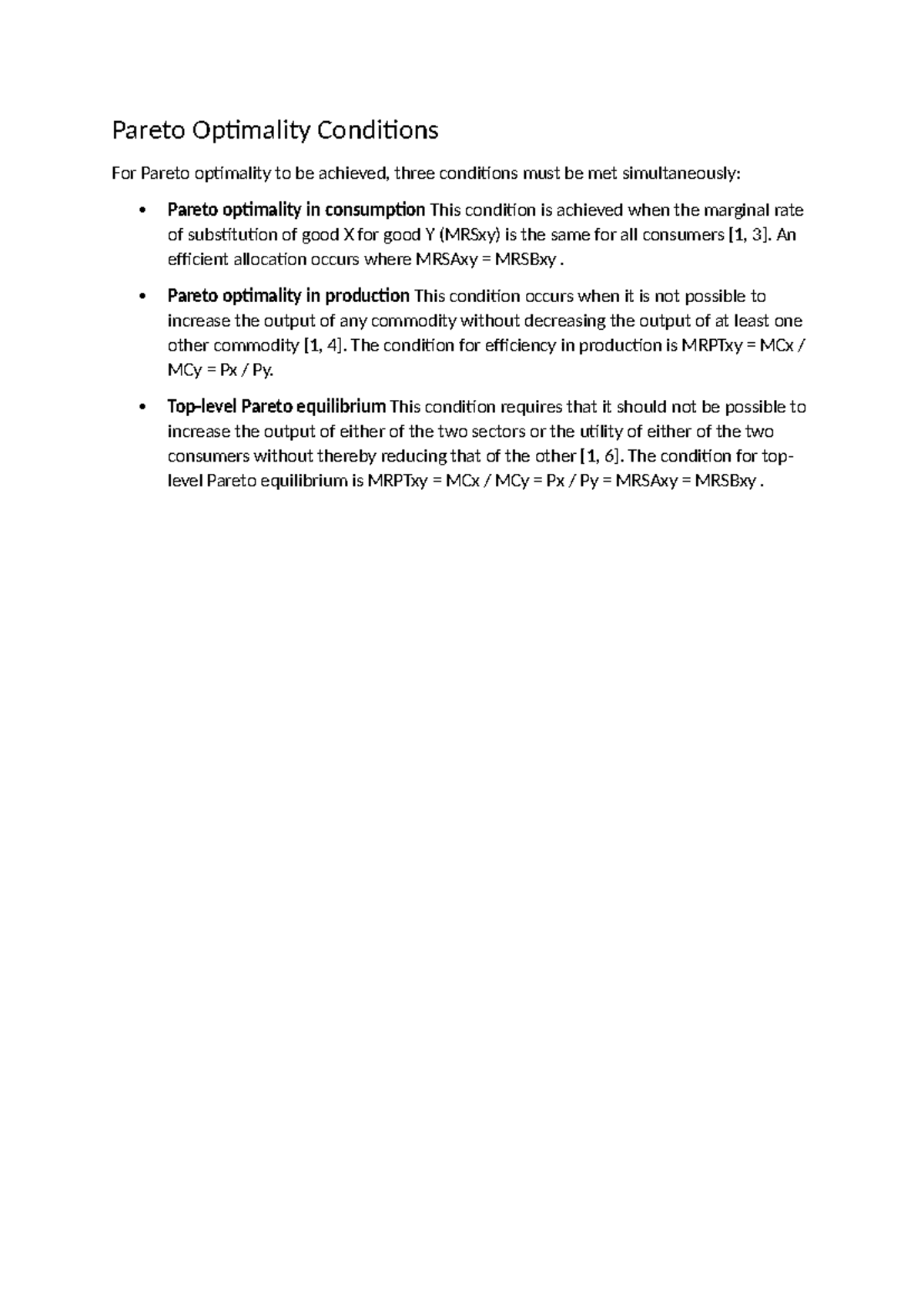 Pareto Optimality Conditions in Economics: Key Principles and ...