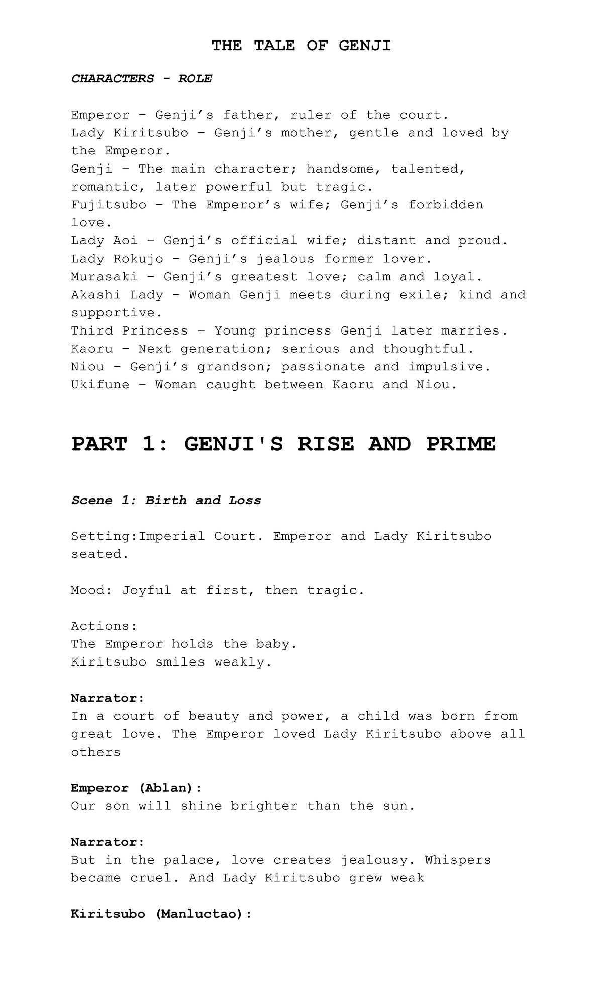 The Tale of Genji Final Exam Notes - Great Books Analysis - Studocu