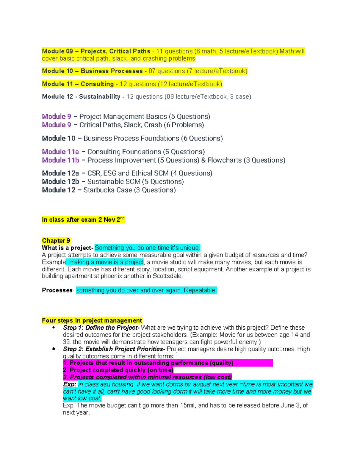 SCM300 - EXAM 3 - Comprehensive Preparation Guide for Modules 9-12 ...