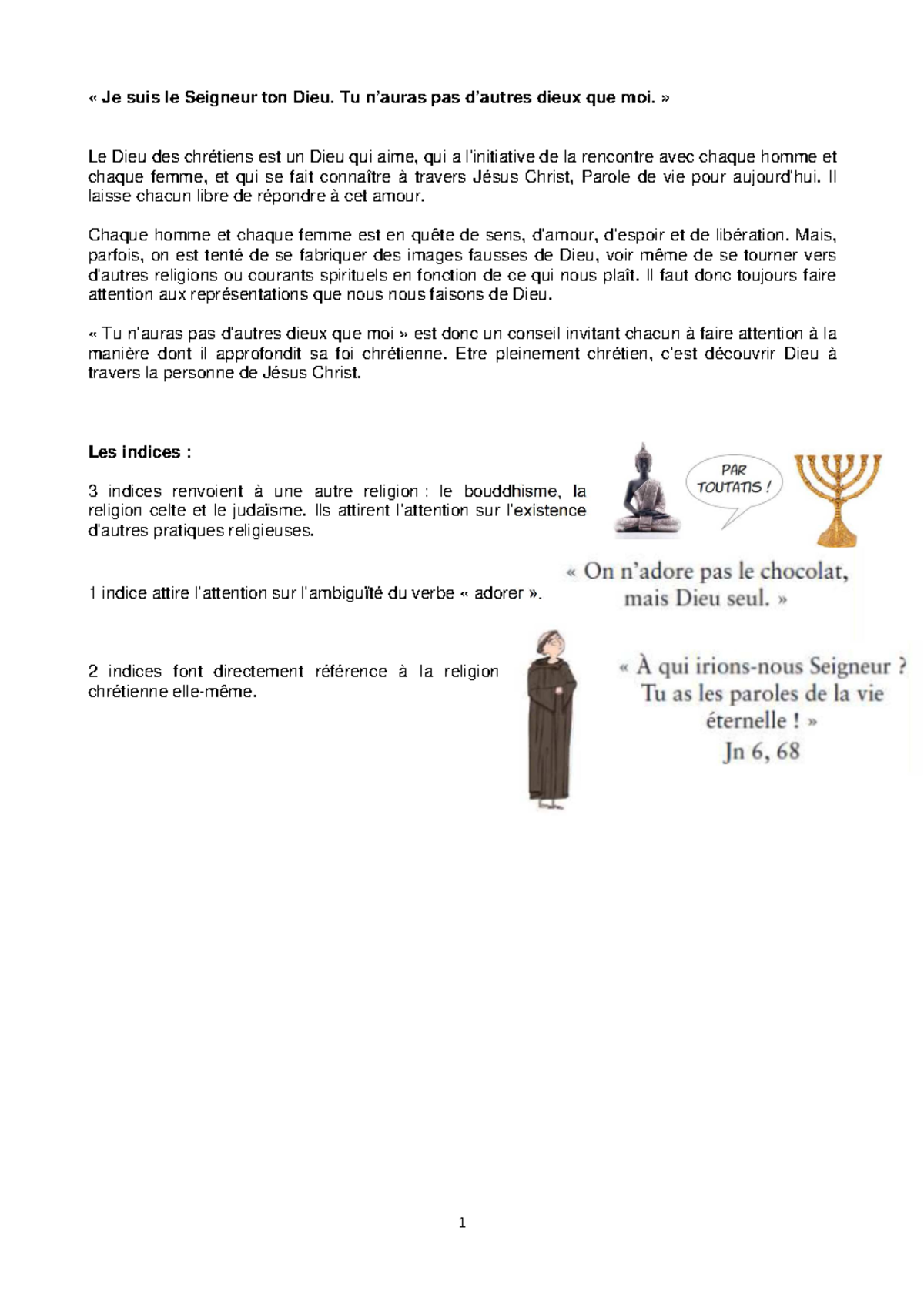 Analyse des Dix Commandements : Explications et Réflexions - Studocu