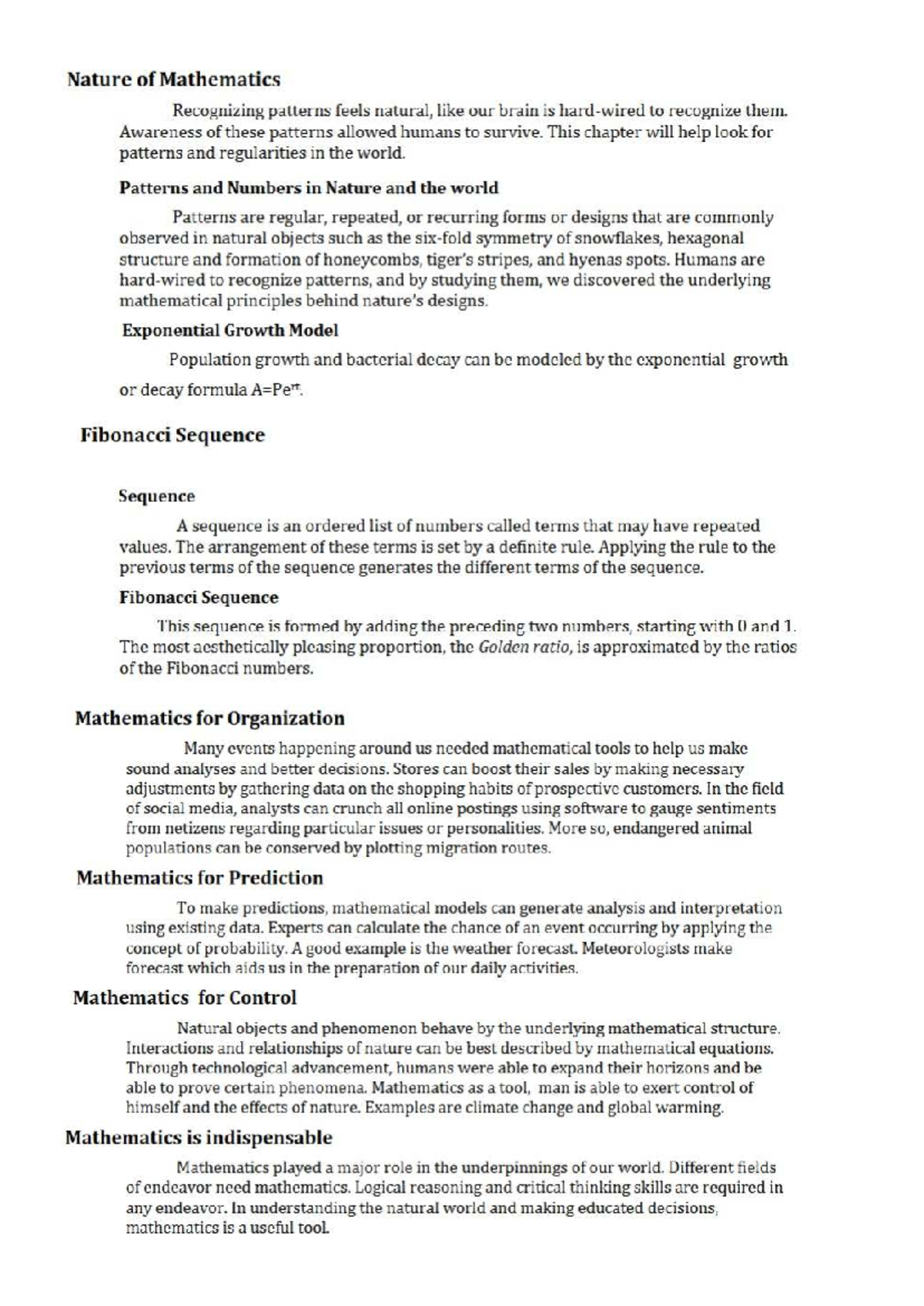 Mathematics Lesson 1 & 2 with Quiz: Patterns & Sequences - Studocu