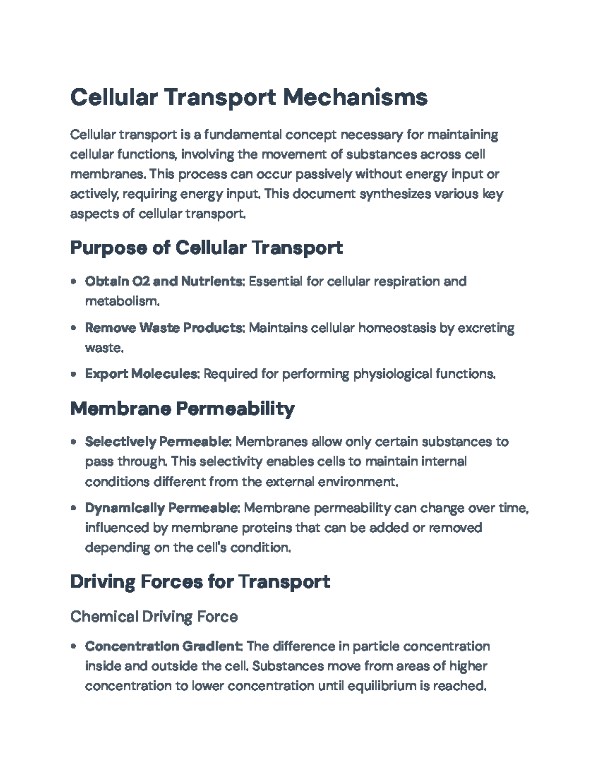Cellular Transport Mechanisms: Understanding Passive and Active Processes - Cellular Transport ...
