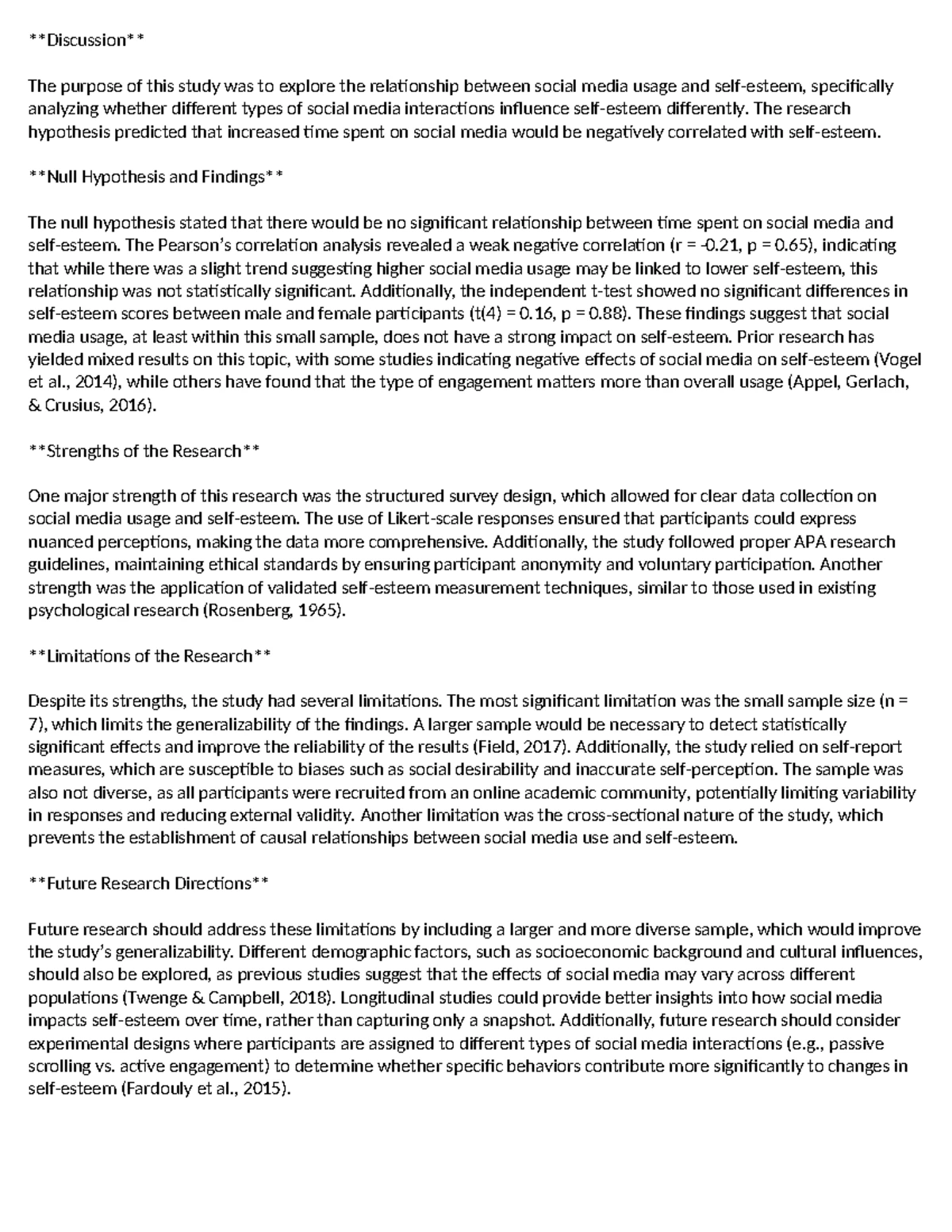 PSY-510 Final Project Milestone Two: Survey Draft on Social Media ...