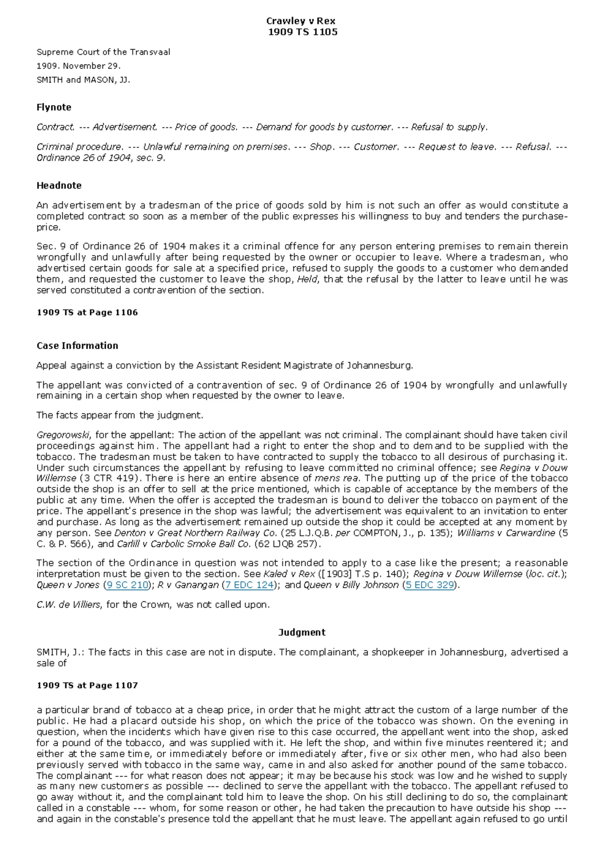 Setlogelo v Setlogelo 1914 AD 221. A case - **Setlogelo Appellant v ...