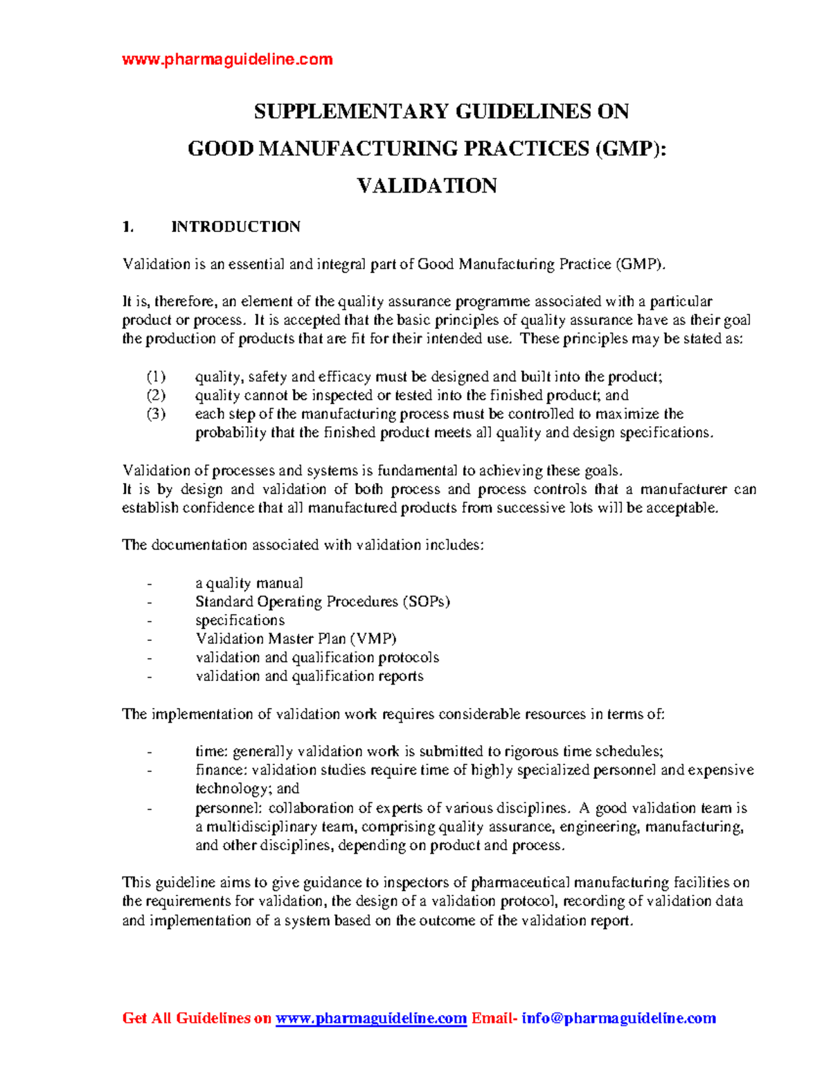 GMP Validation Guidelines: Essential Practices for Quality Assurance ...