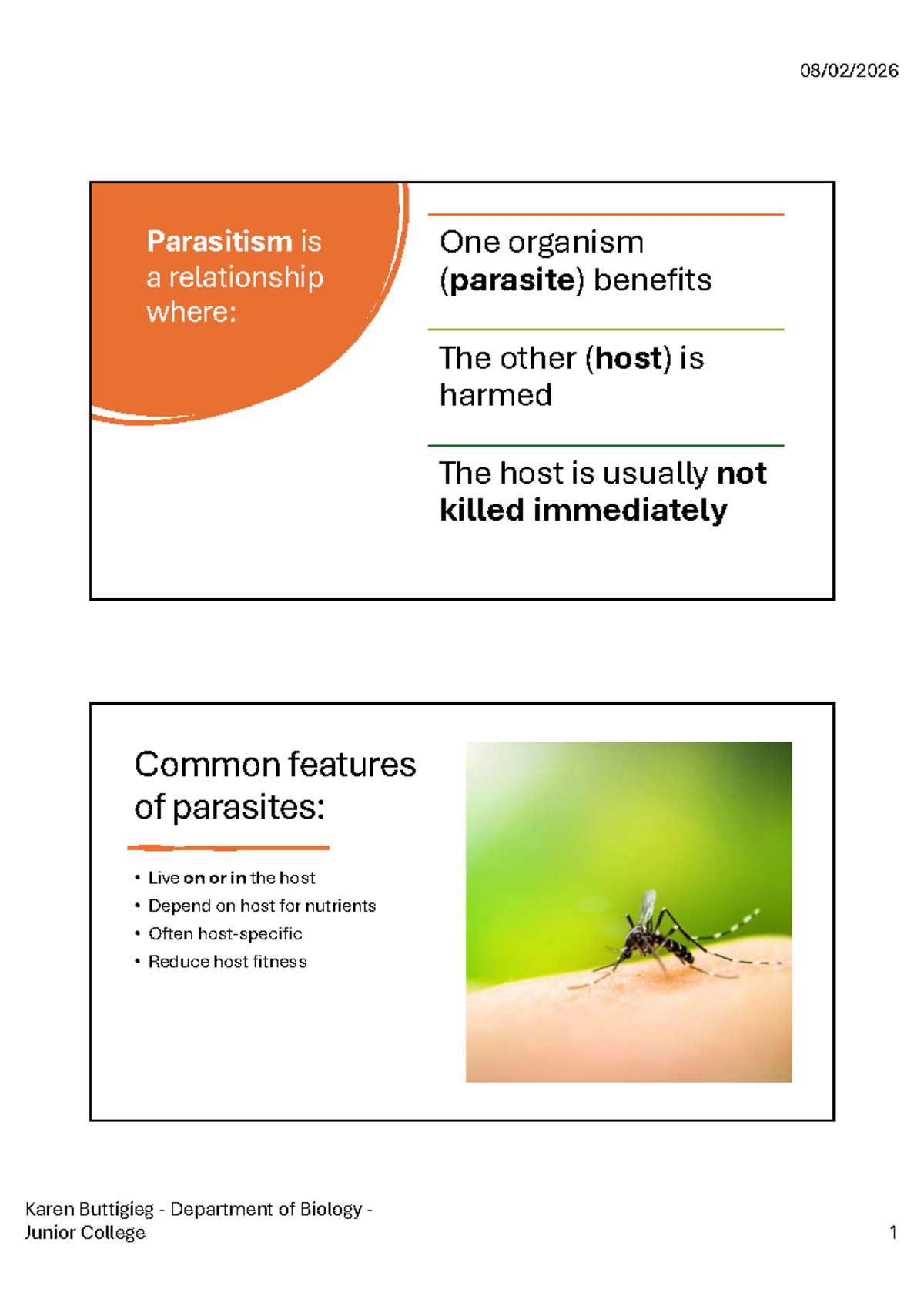 Ecology Lecture Notes: Parasitism and Predator-Prey Dynamics - Studocu