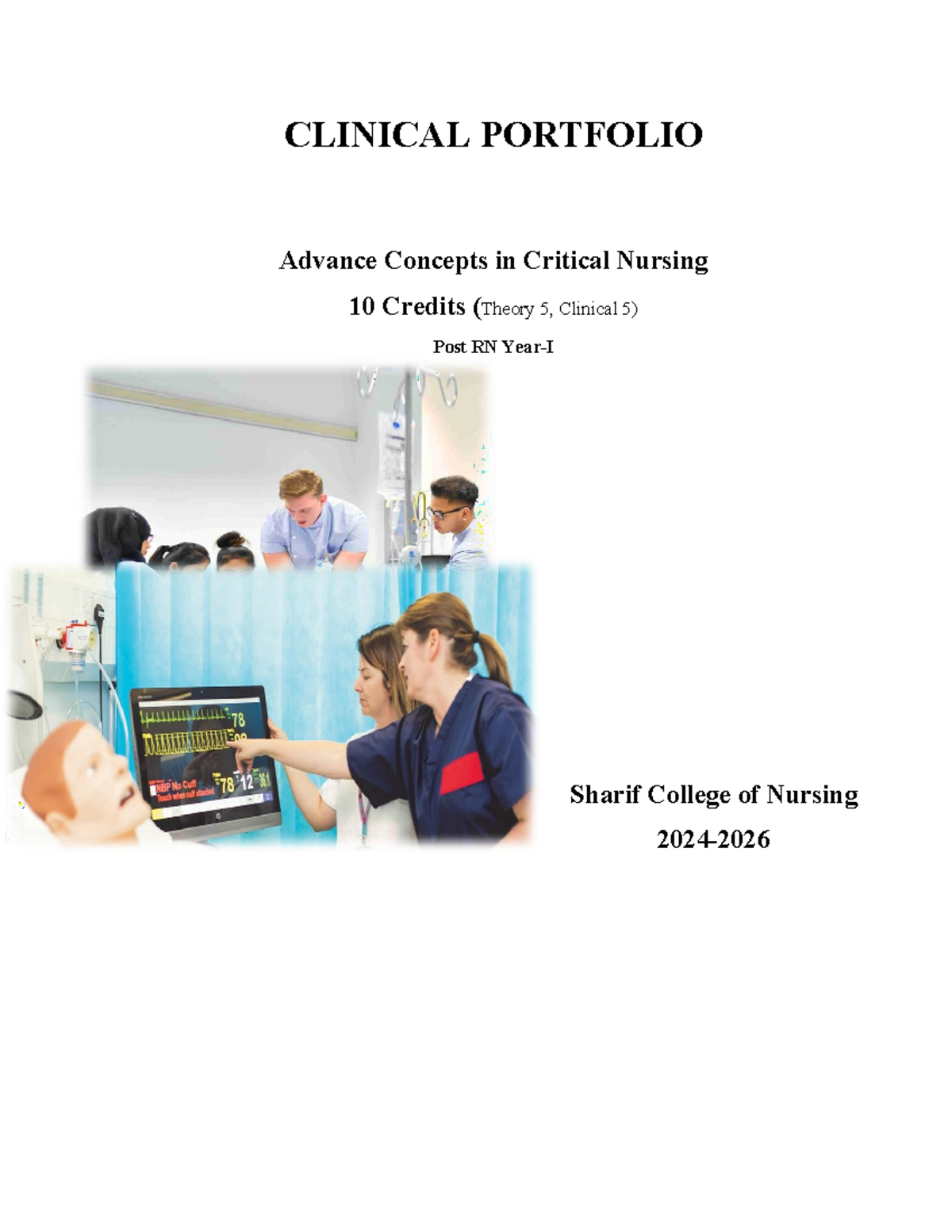 ACCN Weekly Clinical Learning Portfolio: Advanced Nursing Concepts ...