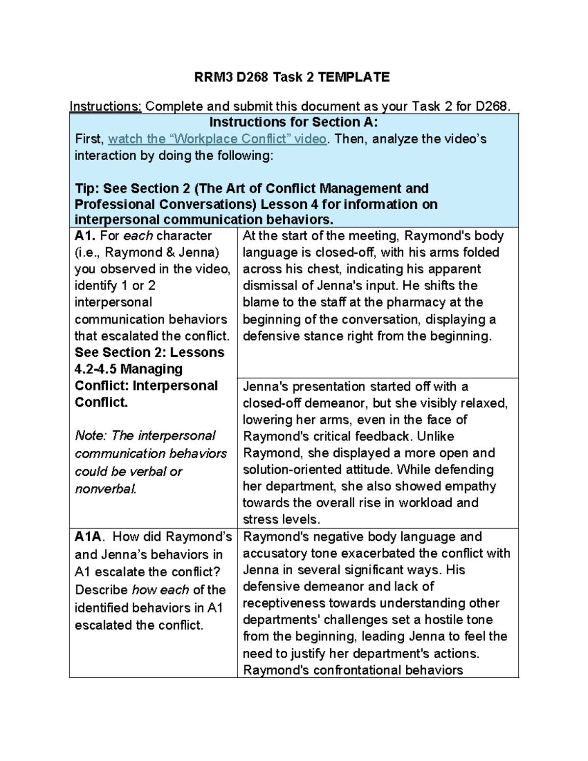 Intro to Communications Task 2 - RRM3 D268 Task 2 TEMPLATE Instructions ...