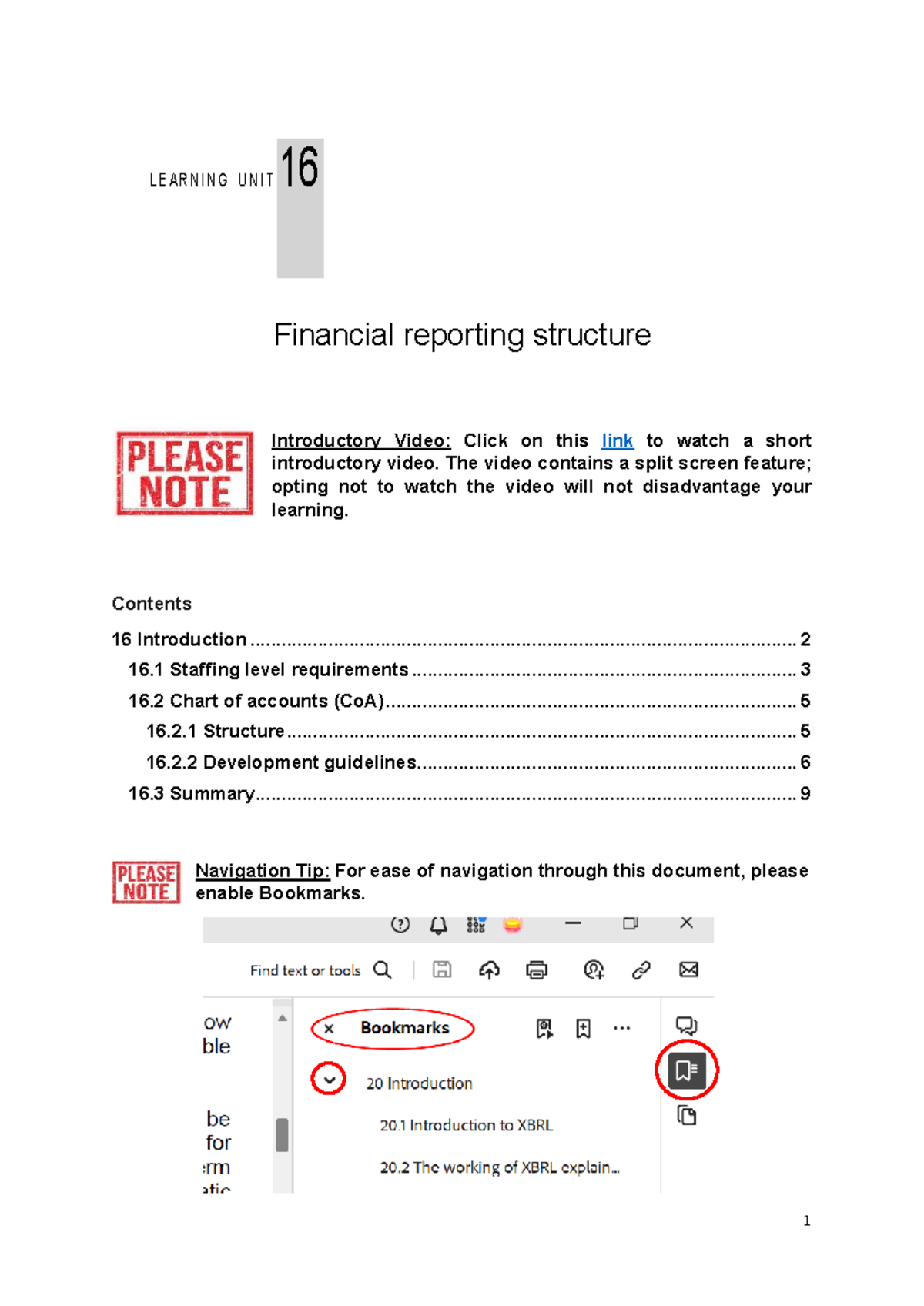 Learning Unit 16: Financial Reporting Structure Overview and Guidelines ...