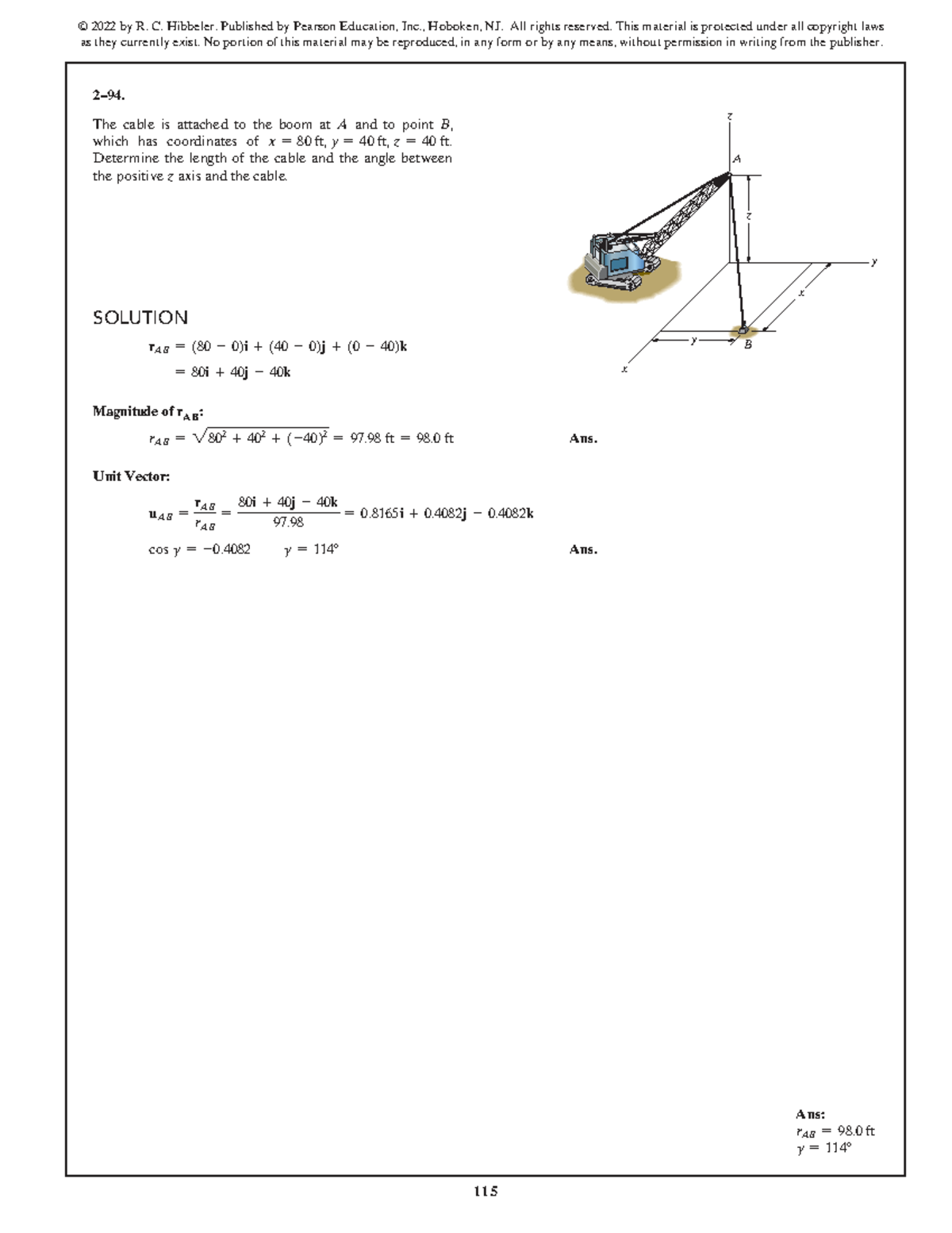 SWK 15th Ed Solution Manual - Cable Length & Angle Calculation - Studocu