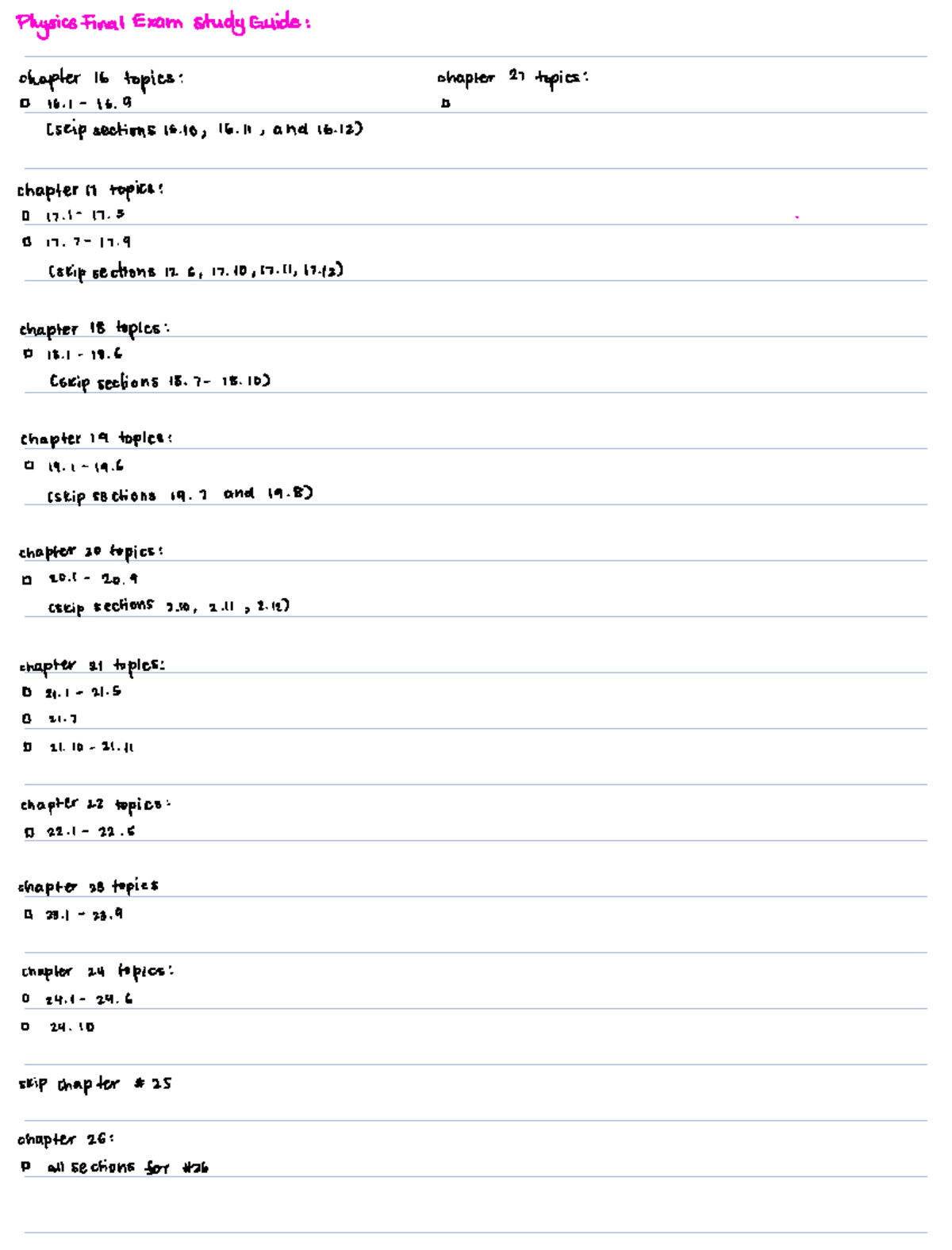 Physics Final Exam Study Guide - Studocu
