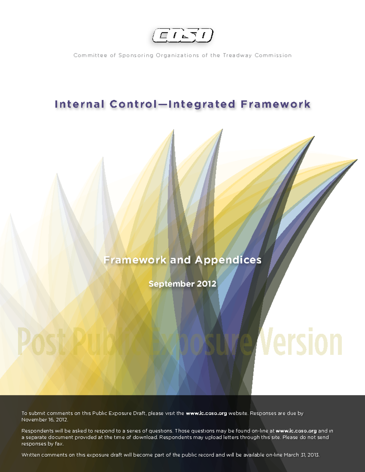 COSO 2012: Updated Internal Control Framework Overview - Studocu