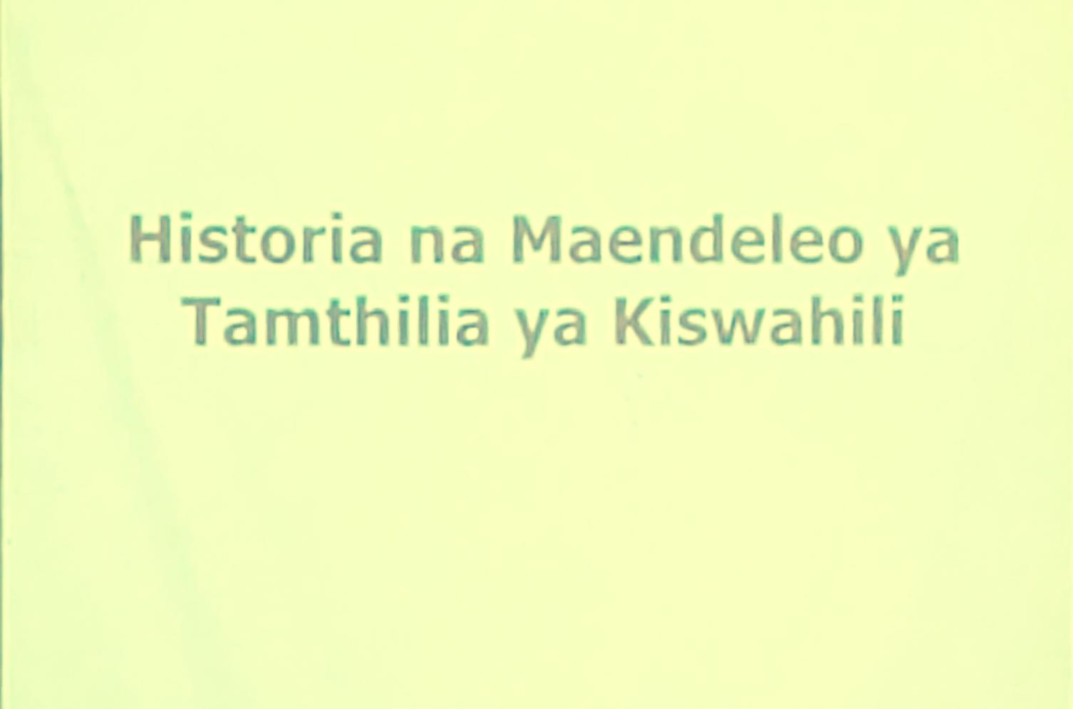 KF 319 Historia ya Maendeleo ya Tamthilia ya Kiswahili: Kipindi na Muktadha - Studocu