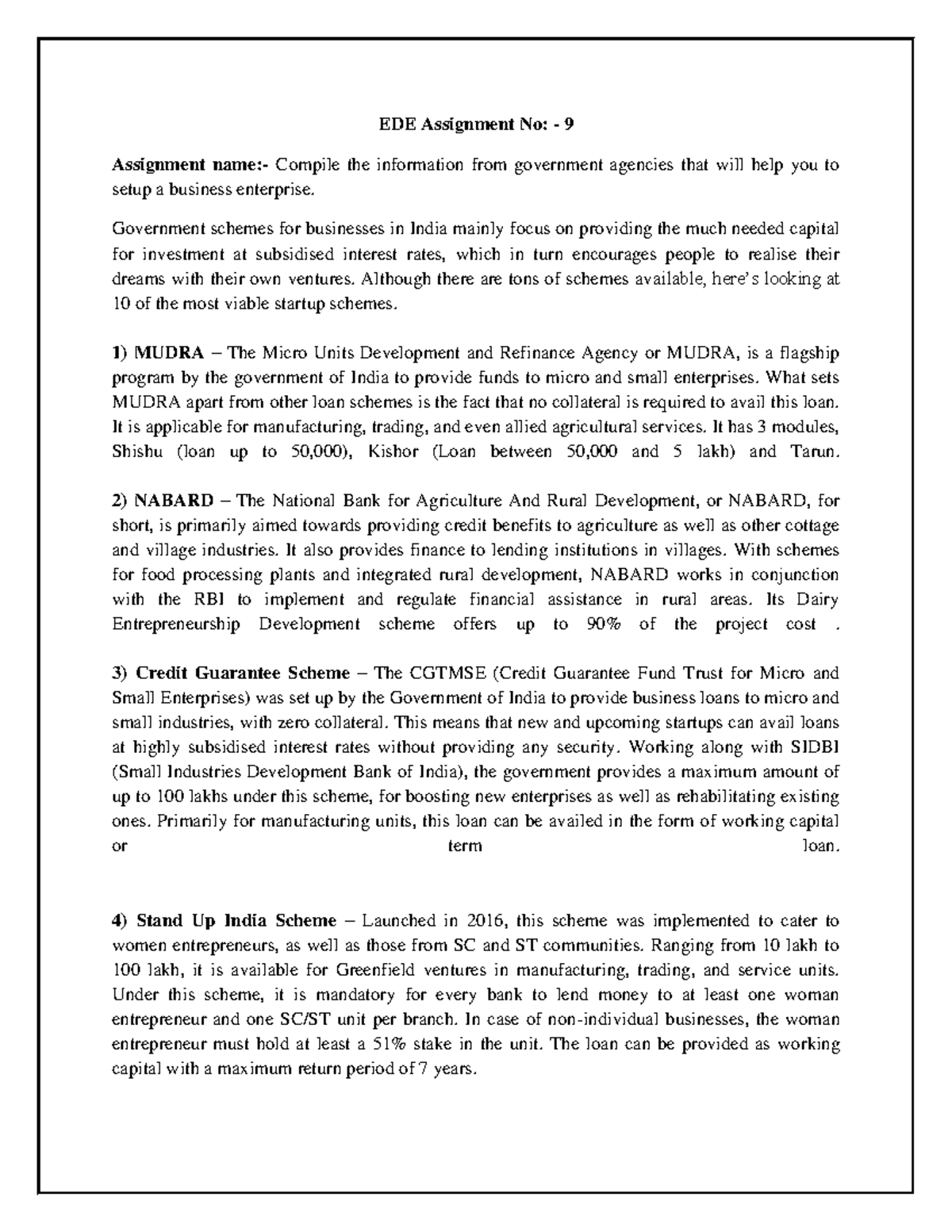 Assignment-9 aaaaaaccc dss - EDE Assignment No: - 9 Assignment name:- Compile the information ...