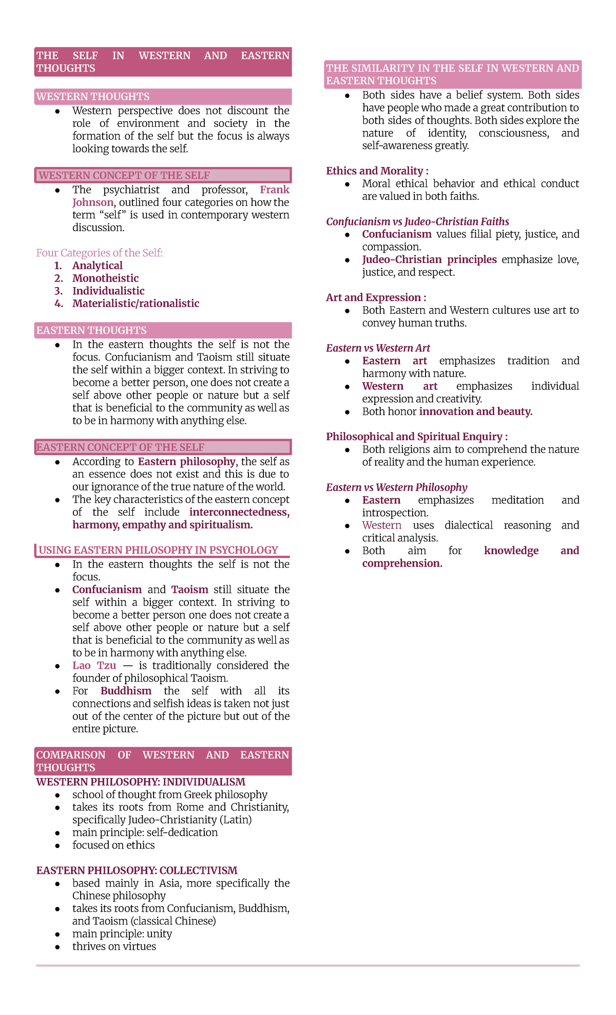 UTS-L7 - Lecture: The Self in Western and Eastern Thought - Studocu