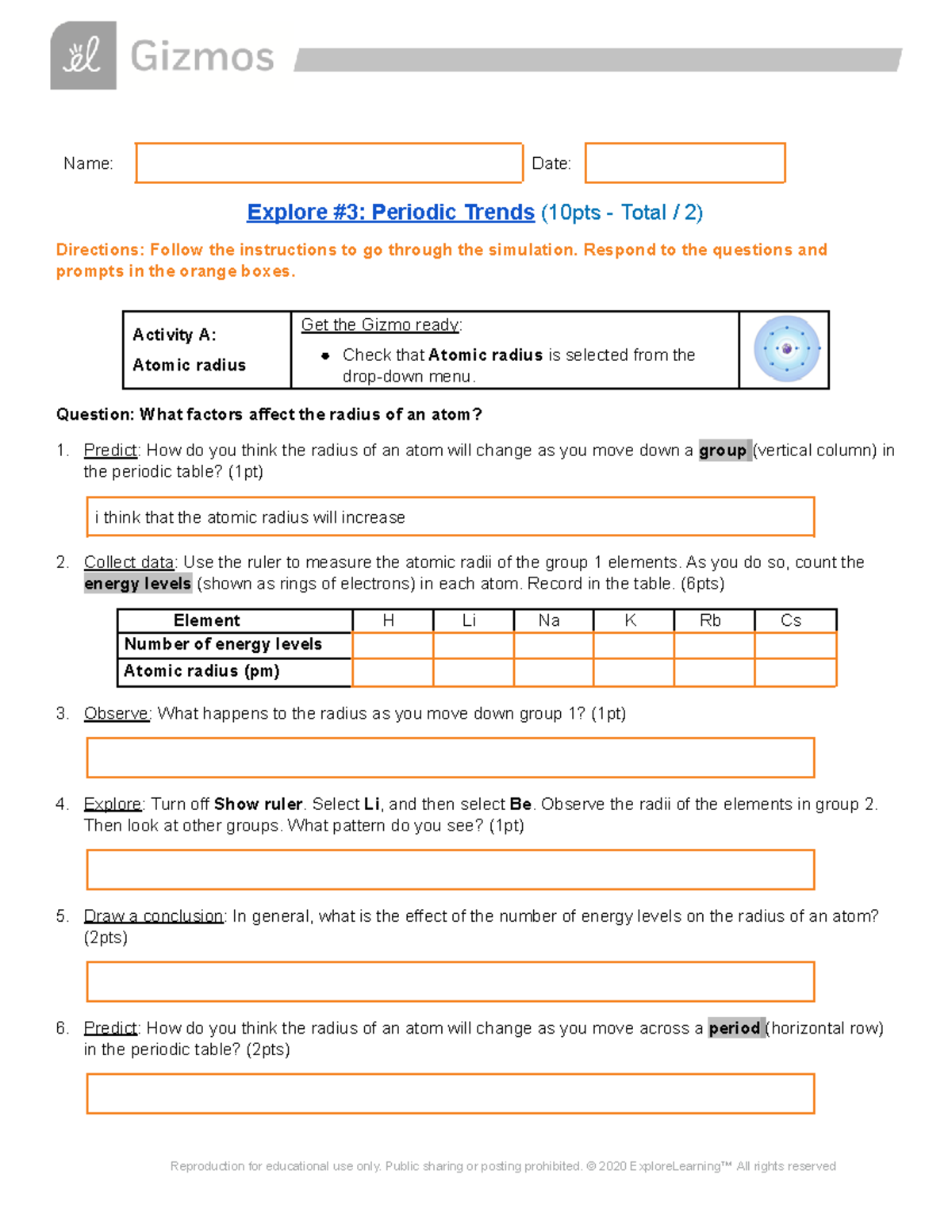 Periodic Trends Analysis: Exploring Atomic Radius & Ionization Energy ...