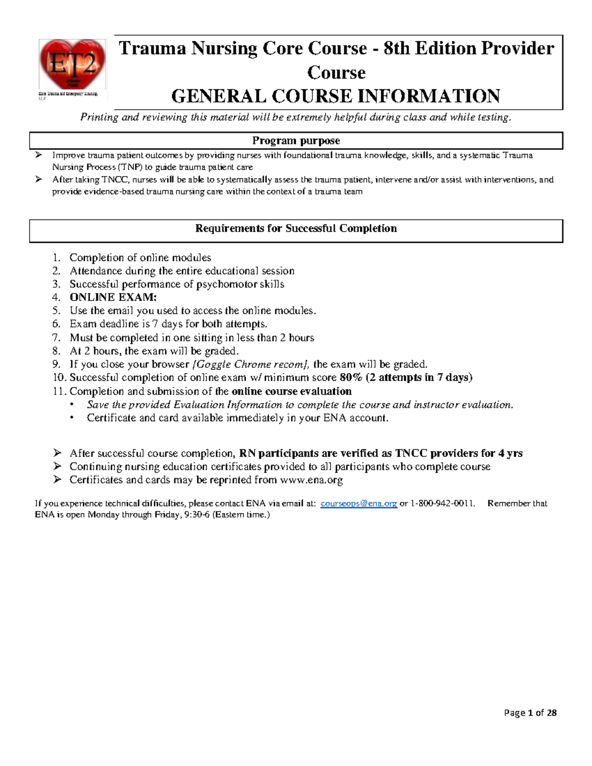 TNCC Study Guide - Essential Topics & Skills for Trauma Nursing - Studocu