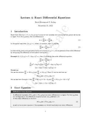 Lecture 3 - Not for Sale Lecture 3: Linear First-Order Ordinary ...