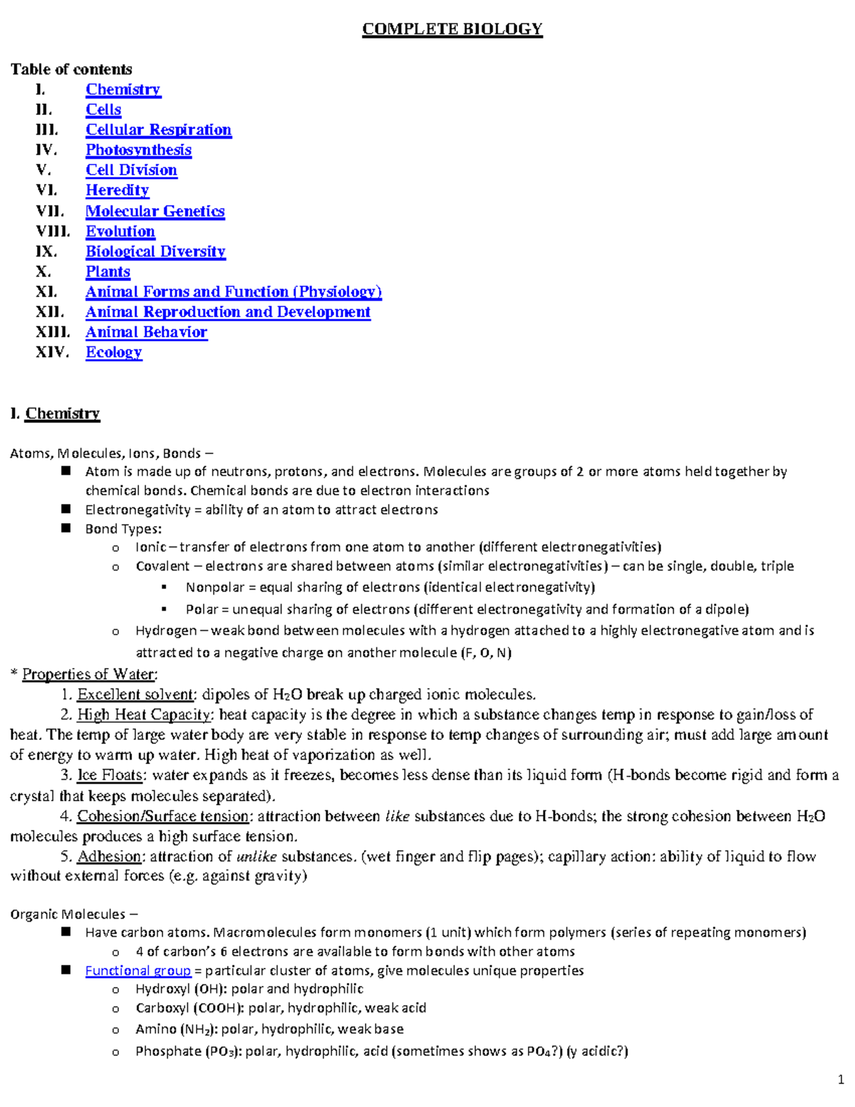 Biology 101: Comprehensive Study Notes on Cellular Processes and ...