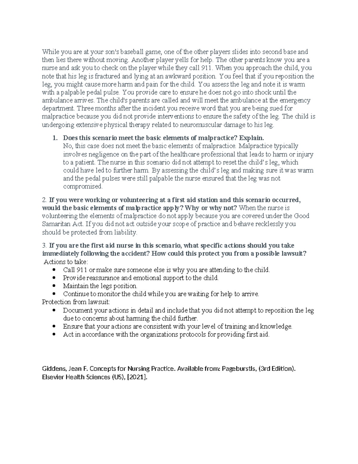 Lesson 1 - Legal & Ethical Considerations in Nursing Practice - Studocu