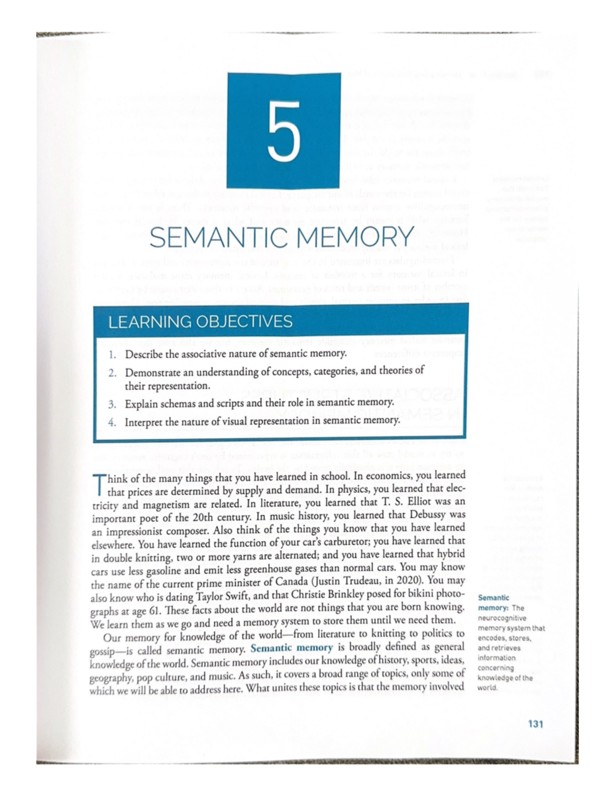 Semantic Memory Overview - Key Concepts and Insights - 5 SEMANTIC ...