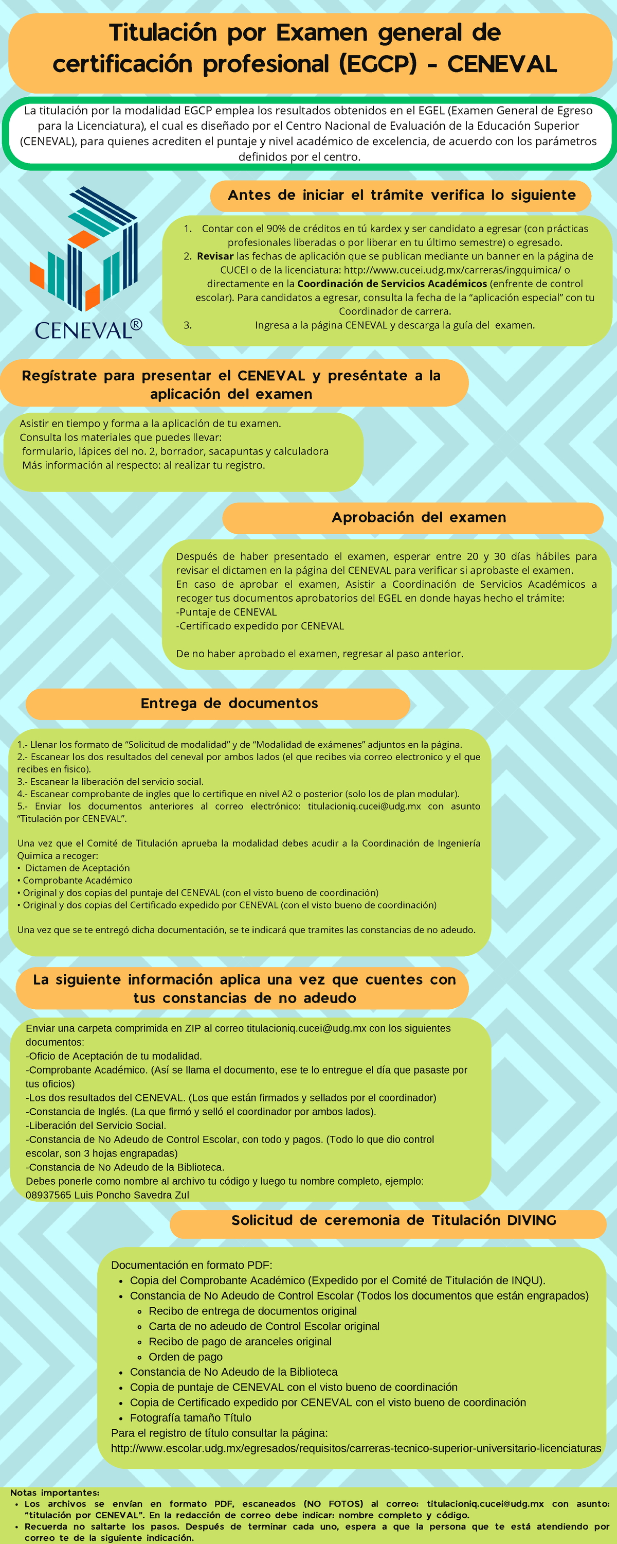 Guía para Titulación por Examen CENEVAL - Proceso y Documentación - Studocu