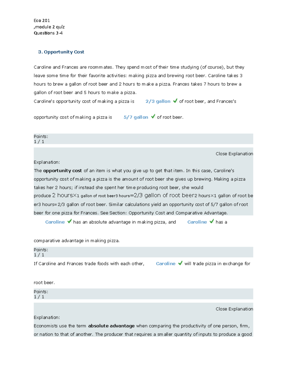 Eco201 - quiz notes and explanation - ,module 2 quiz Questions 3 ...