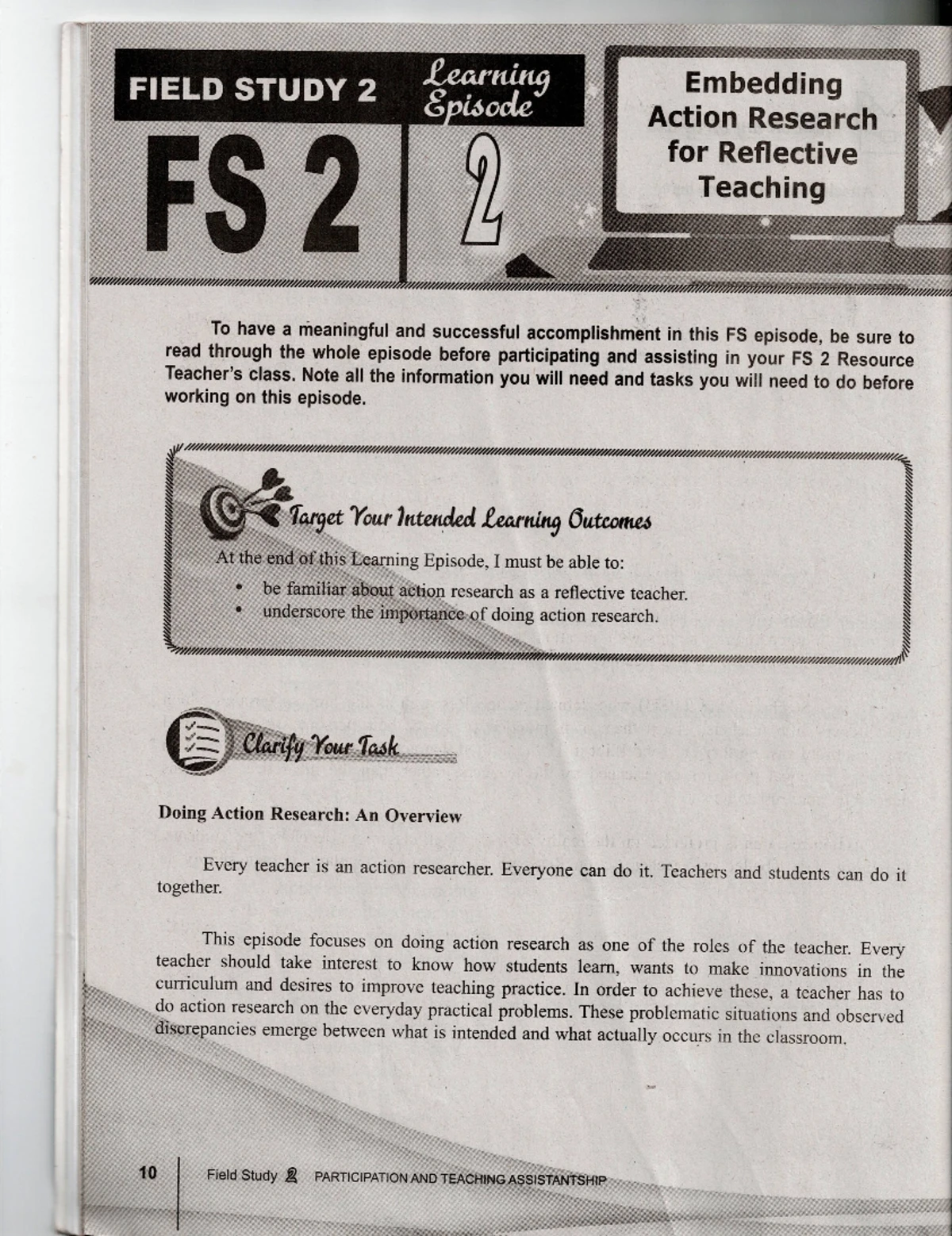 FIELD STUDY 2 - EPISODE 9 [SCANNED COPY] - FIELD STUDY 2 Learning Creating my Episode FS 2 ...