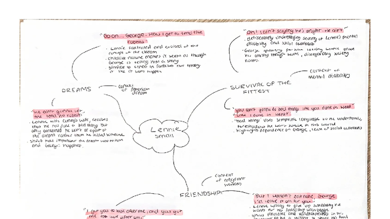 OMAM Character Traits Notes - Lennie Analysis - Studocu