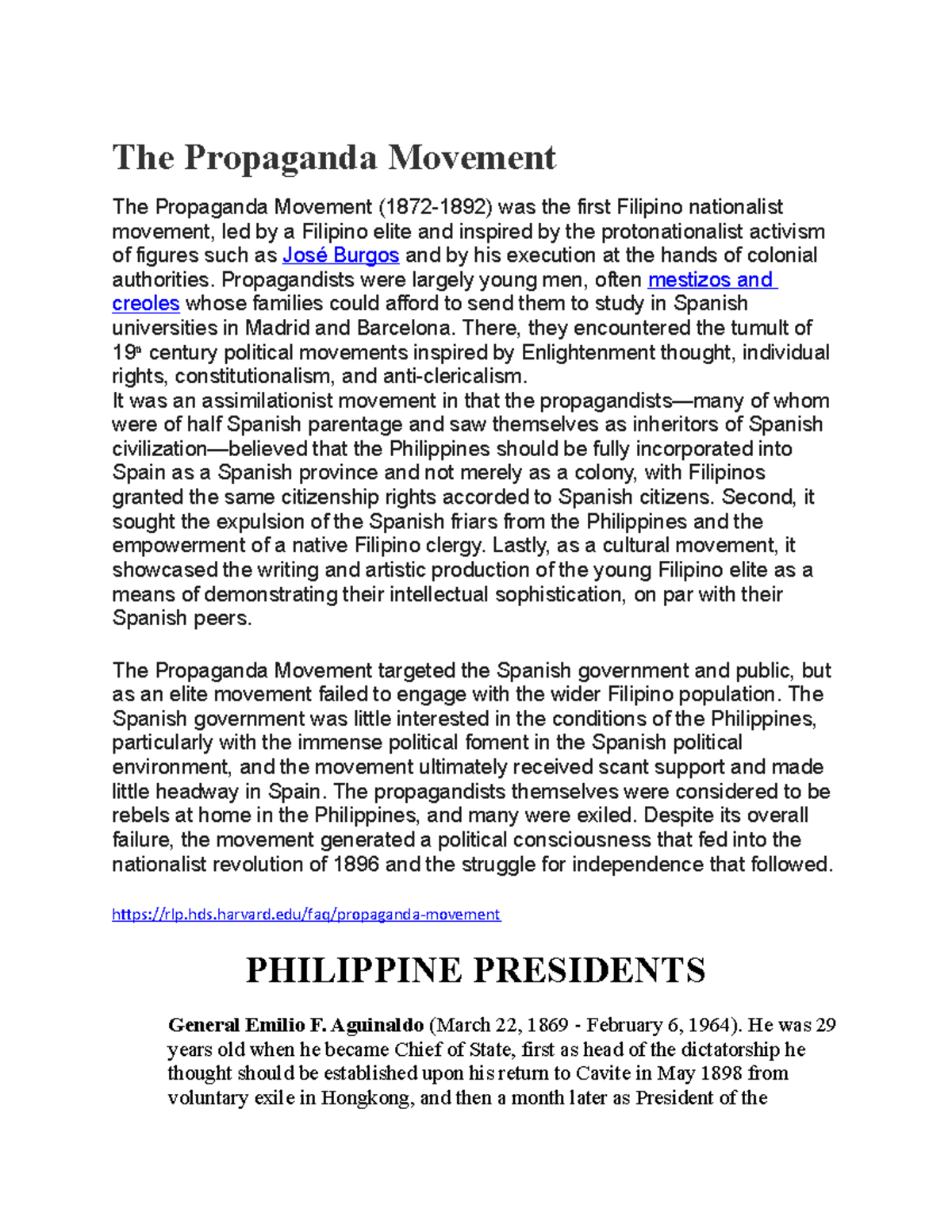 The Propaganda Movement Propagandists Were Largely Young Men Often 1219