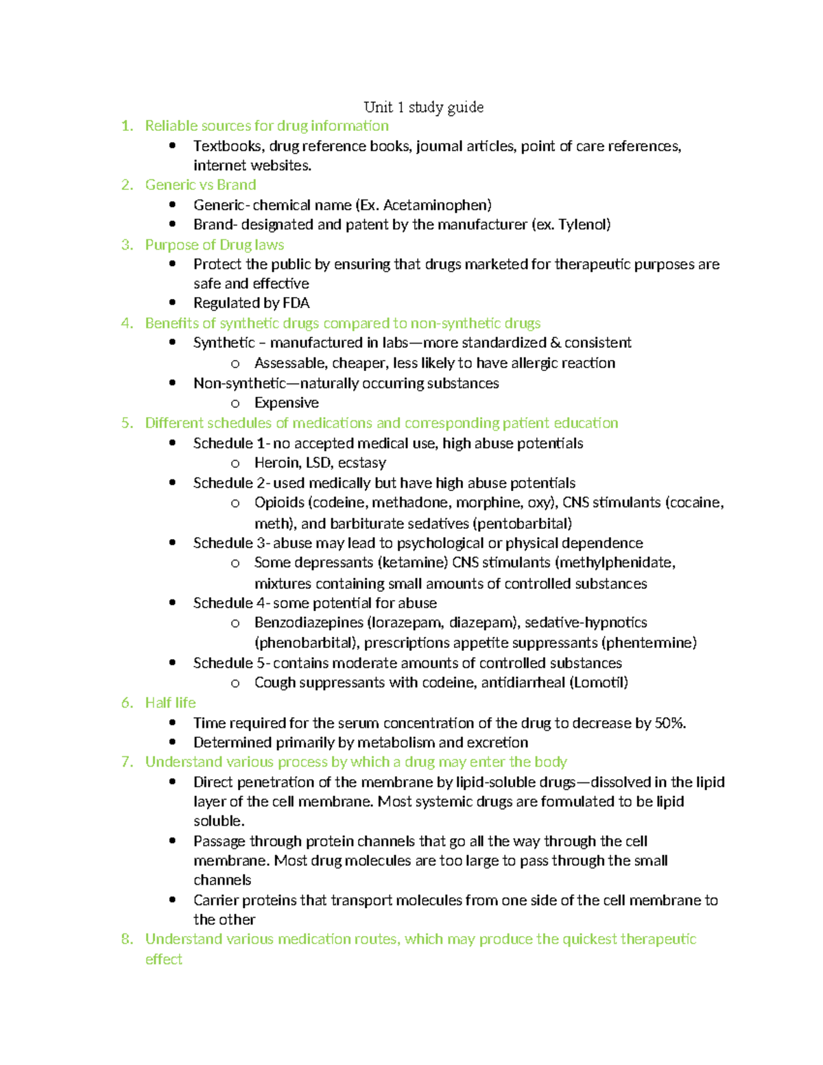 Pharmacology Study Guide: Drug Mechanisms & Administration Methods ...