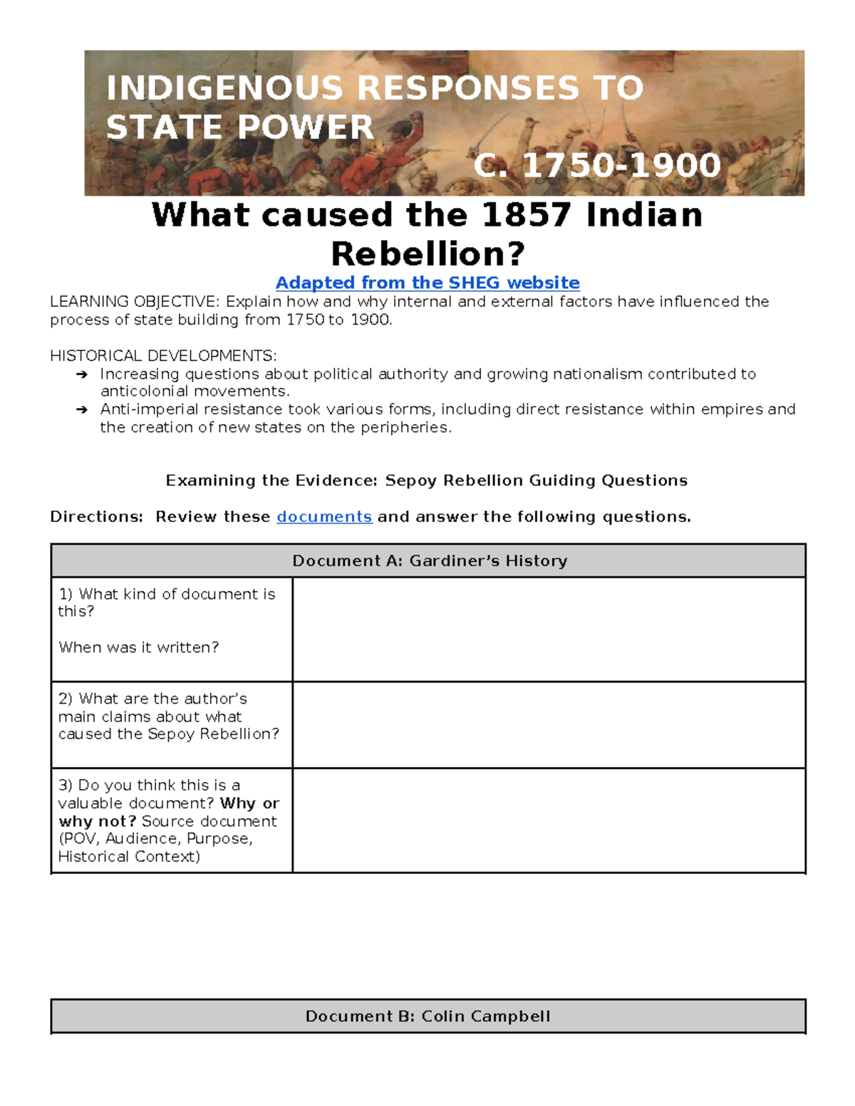 6.3 Causes and Significance of the Sepoy Rebellion (1857) - Studocu