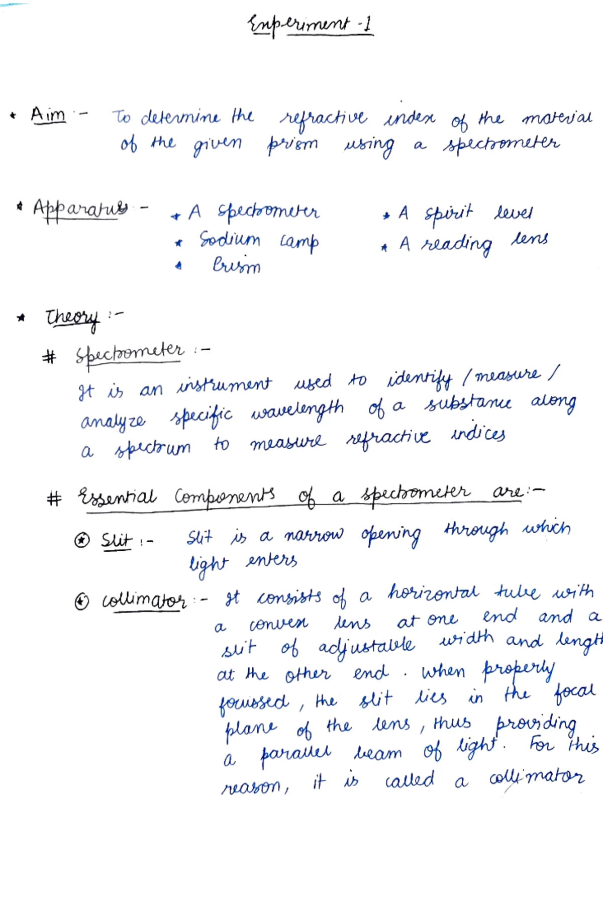 Experiment 1 - CBSE Class 11 physics practical - Physics - Studocu