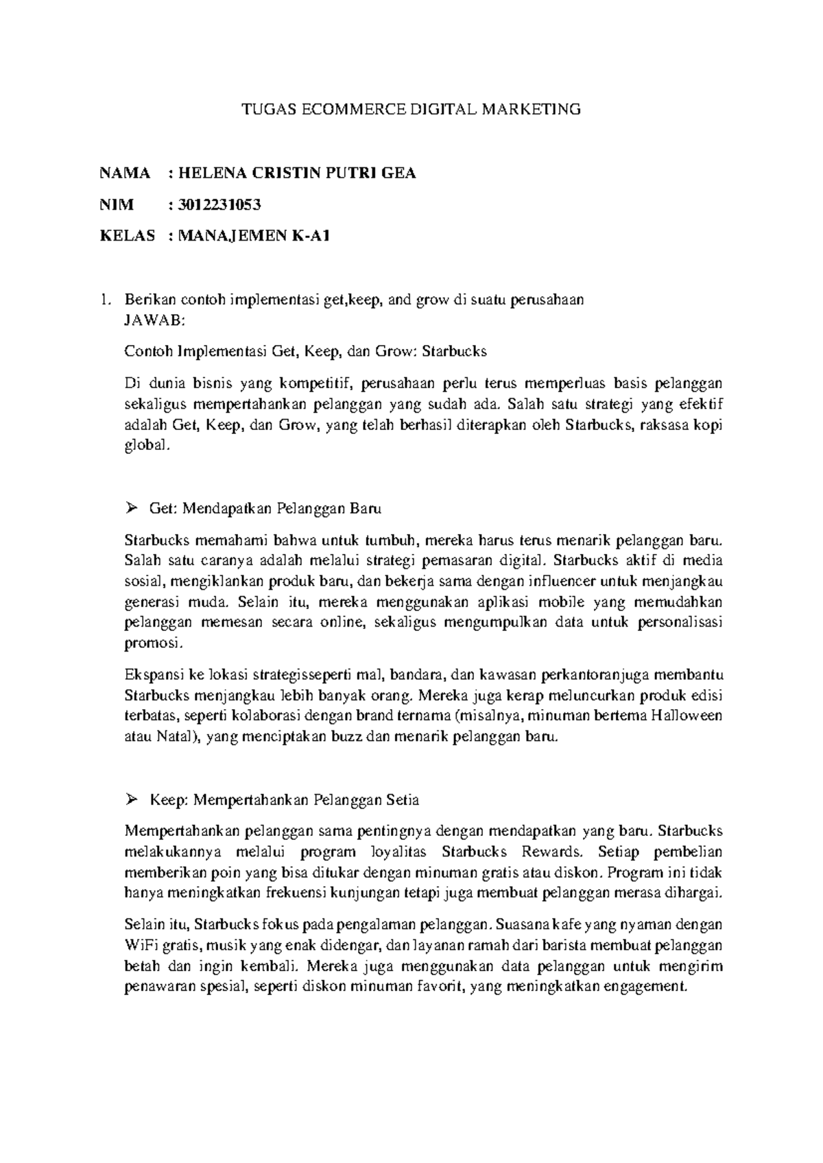 Implementasi Get, Keep, dan Grow dalam Digital Marketing (MANAJEMEN ...