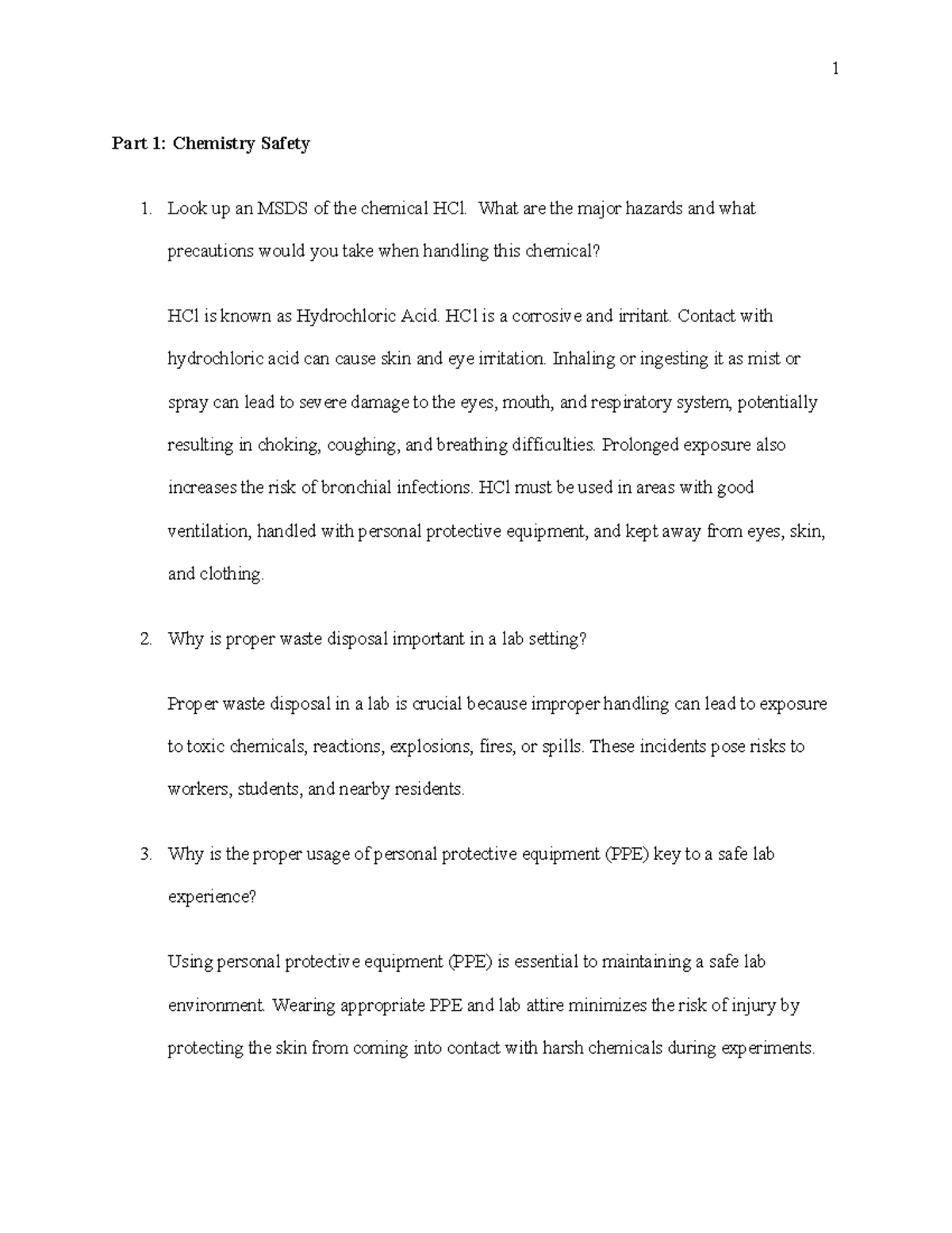 CHEM 120 Lab 1: Safety Procedures & Atomic Structure Insights - Studocu