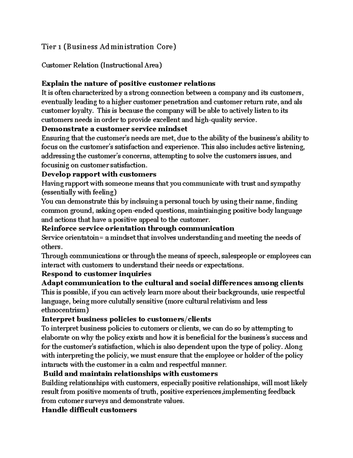 Roleplay Research Tier 1 and 3 State DECA - Tier 1 (Business ...